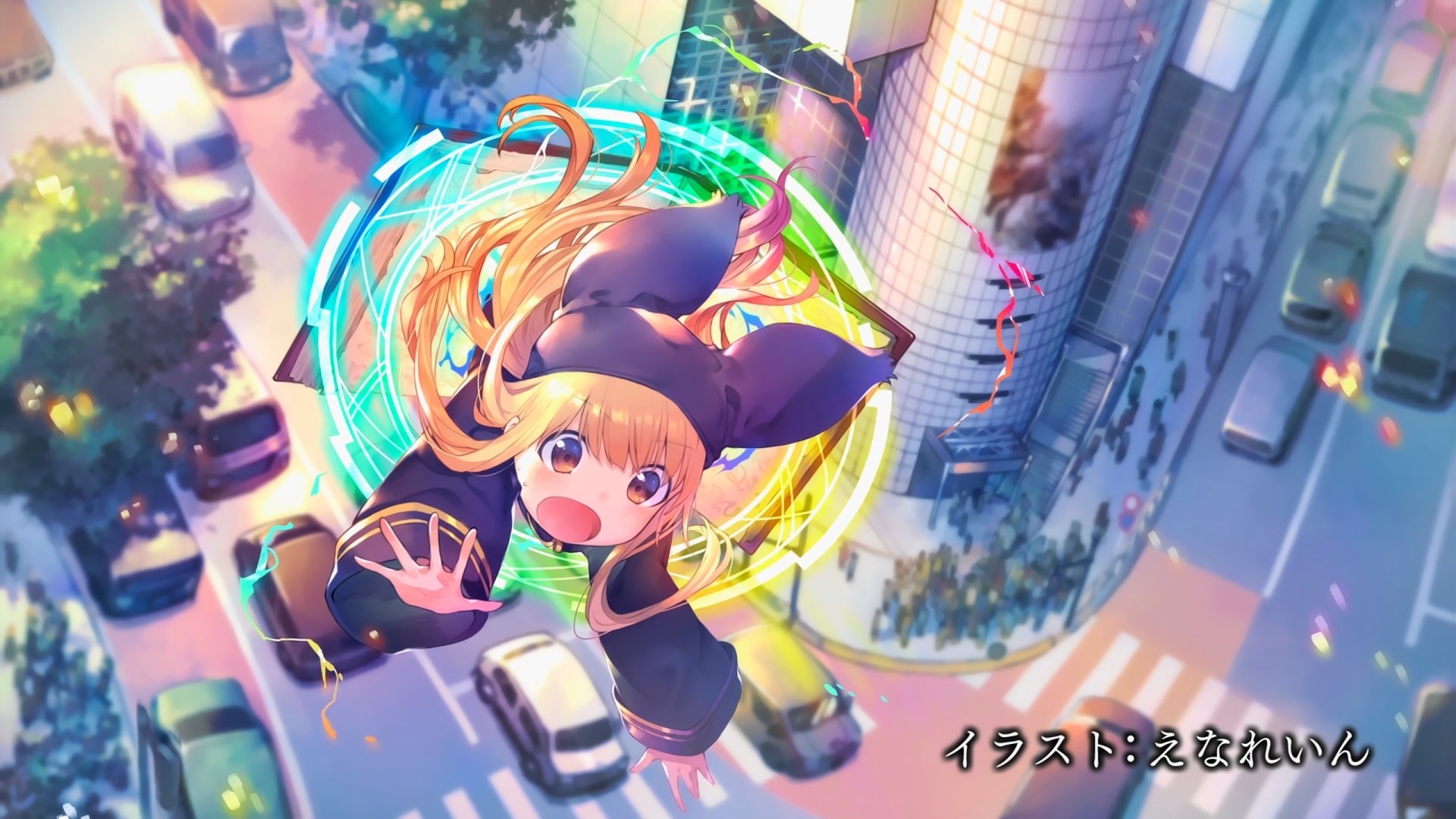 Lou's Magical Leap - Manaria Friends HD Anime Wallpaper by Sanoboss