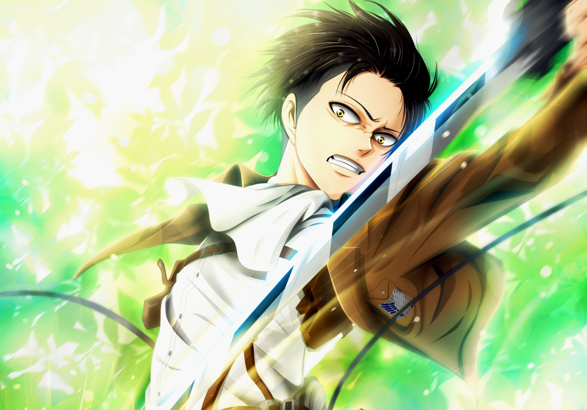 Levi Ackerman in Action - Attack on Titan HD Wallpaper by Kortrex