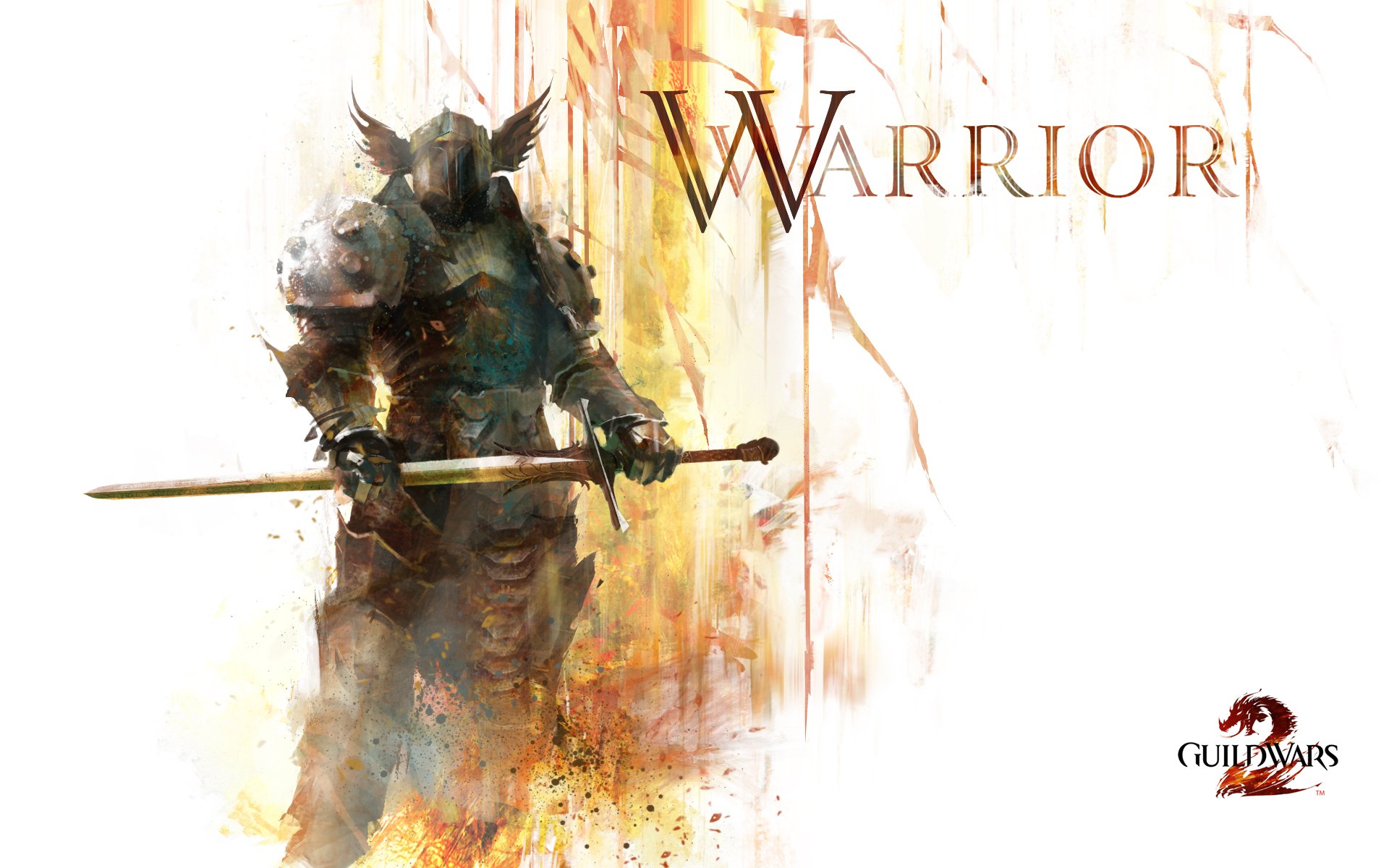 Guild Wars 2 Warrior HD Wallpaper – Epic Armor & Sword Battle Ready