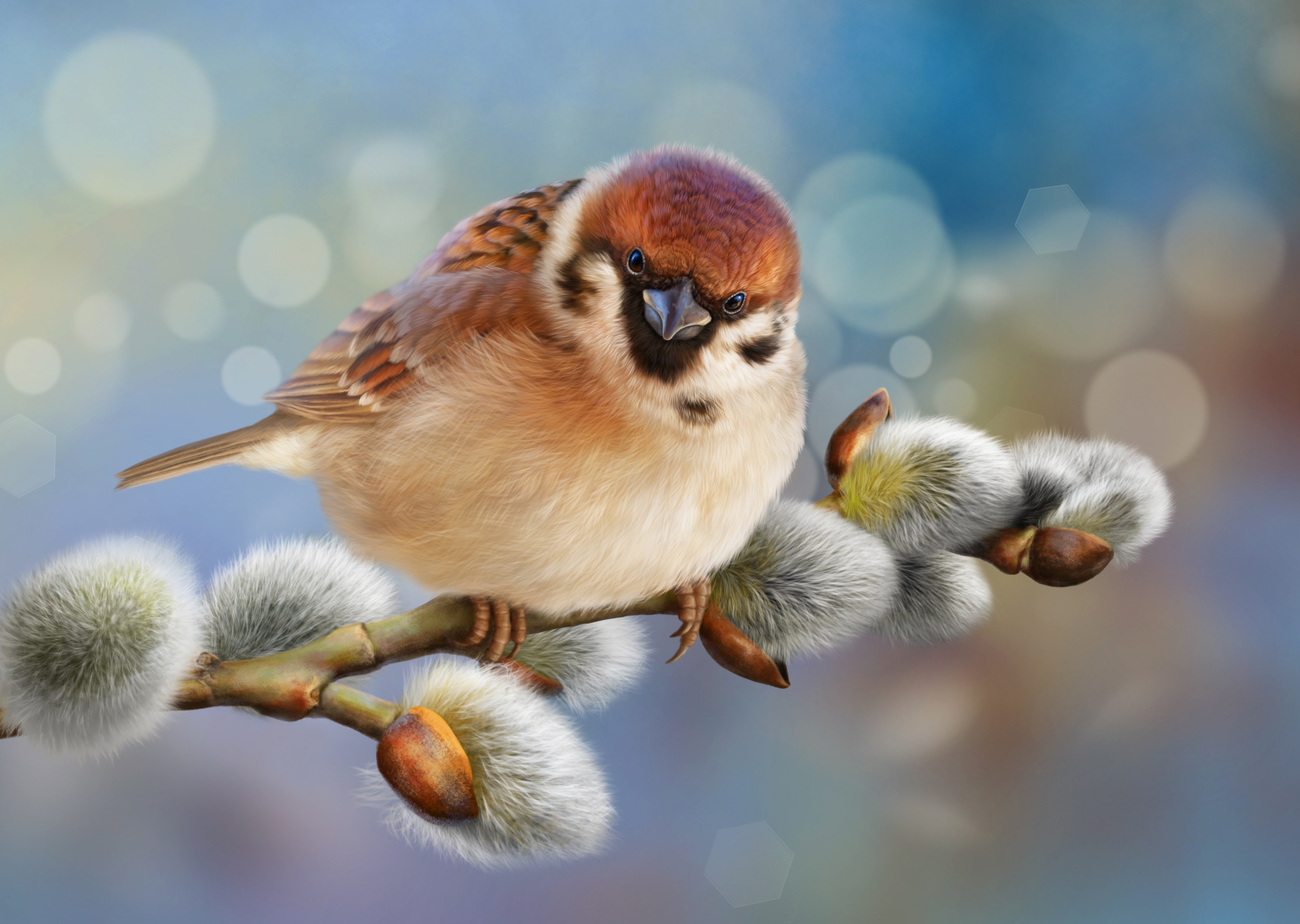 Download Bird Animal Sparrow HD Wallpaper