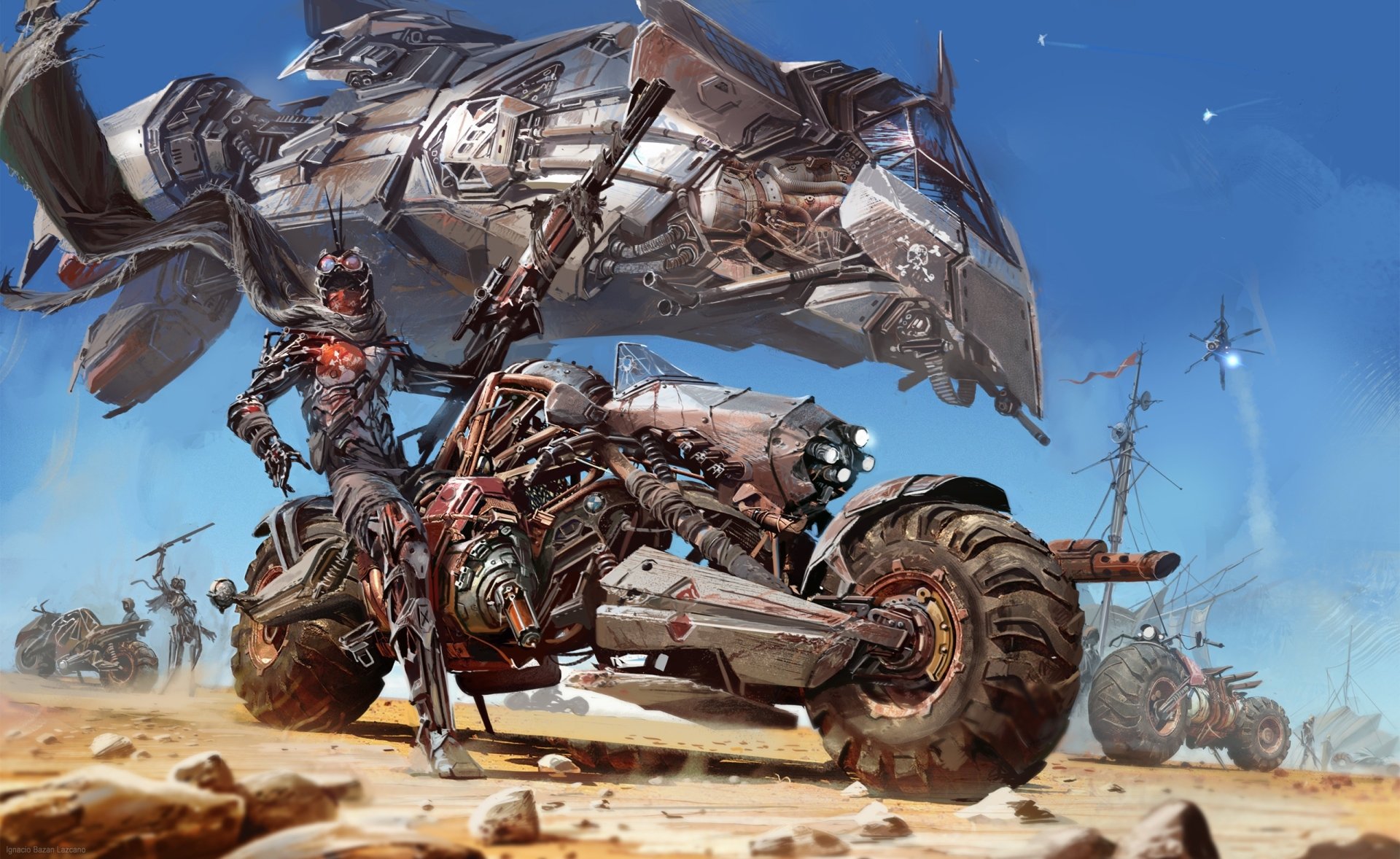 Download Weapon Futuristic Post Apocalyptic Vehicle Motorcycle Sci Fi ...