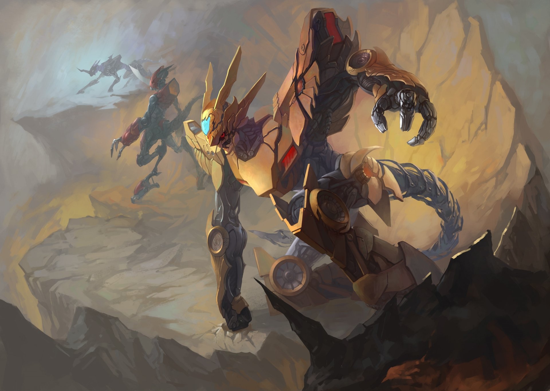 Ultra HD Mecha Digimon Anime Battle Wallpaper