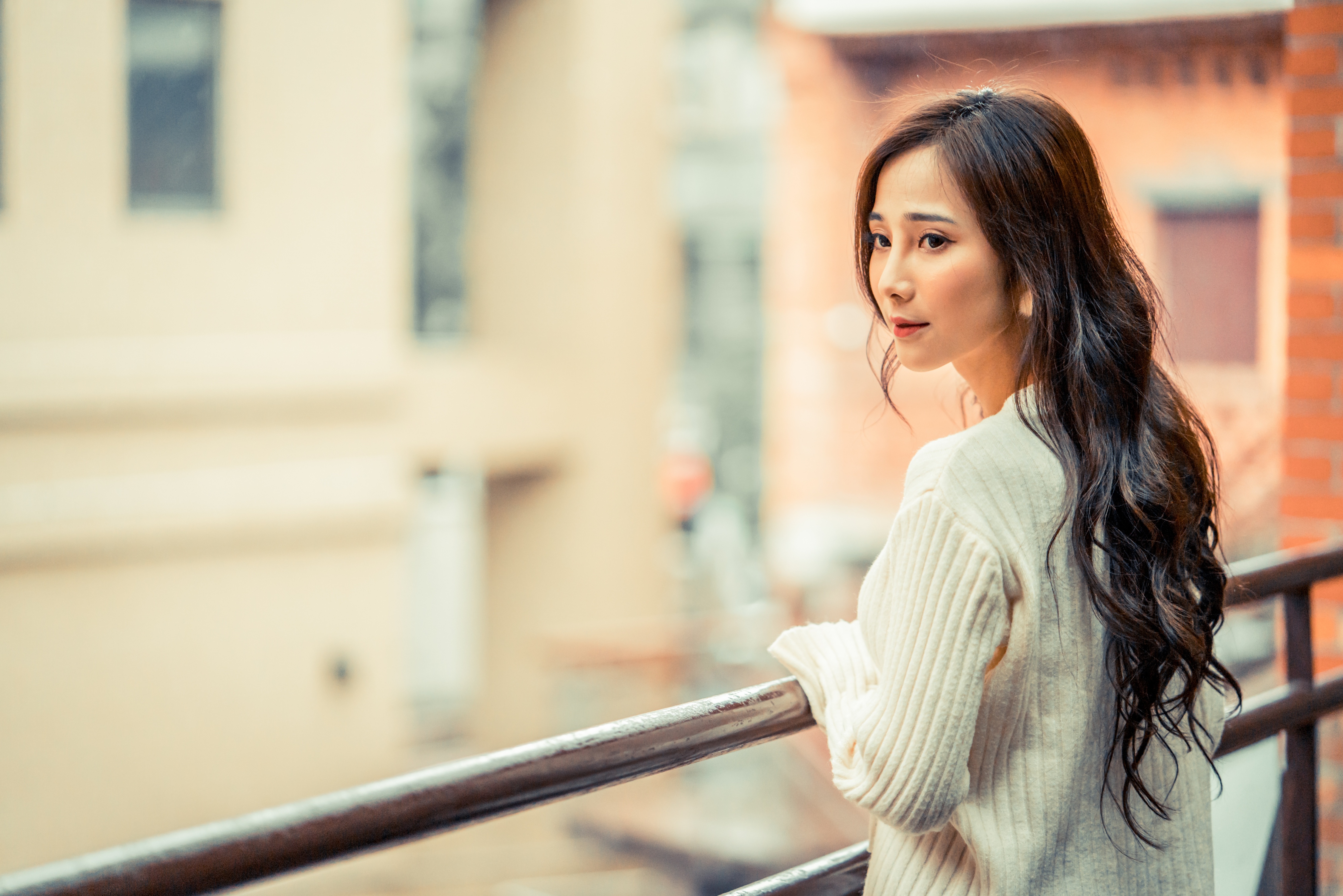 Download Depth Of Field Brunette Long Hair Asian Woman Model 4k Ultra ...
