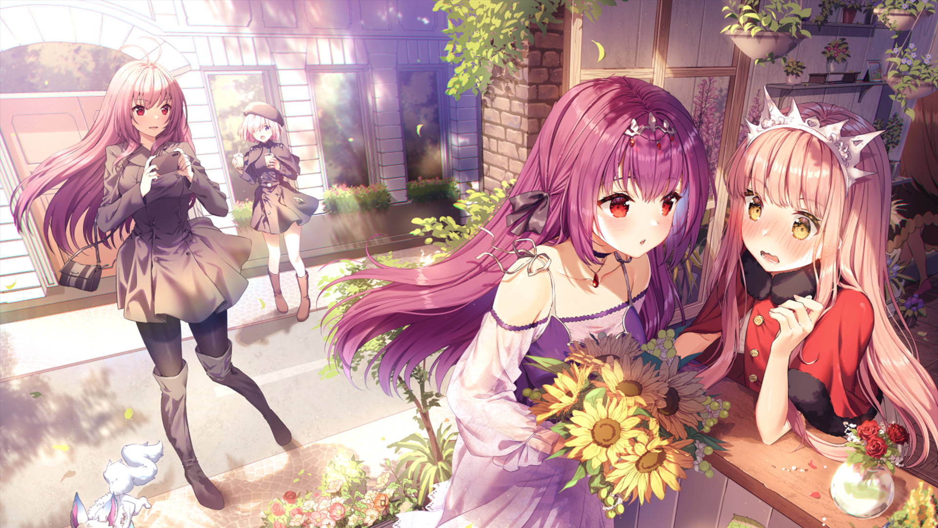 Fate/Grand Order Anime Characters in a Vibrant Flower Setting - HD ...