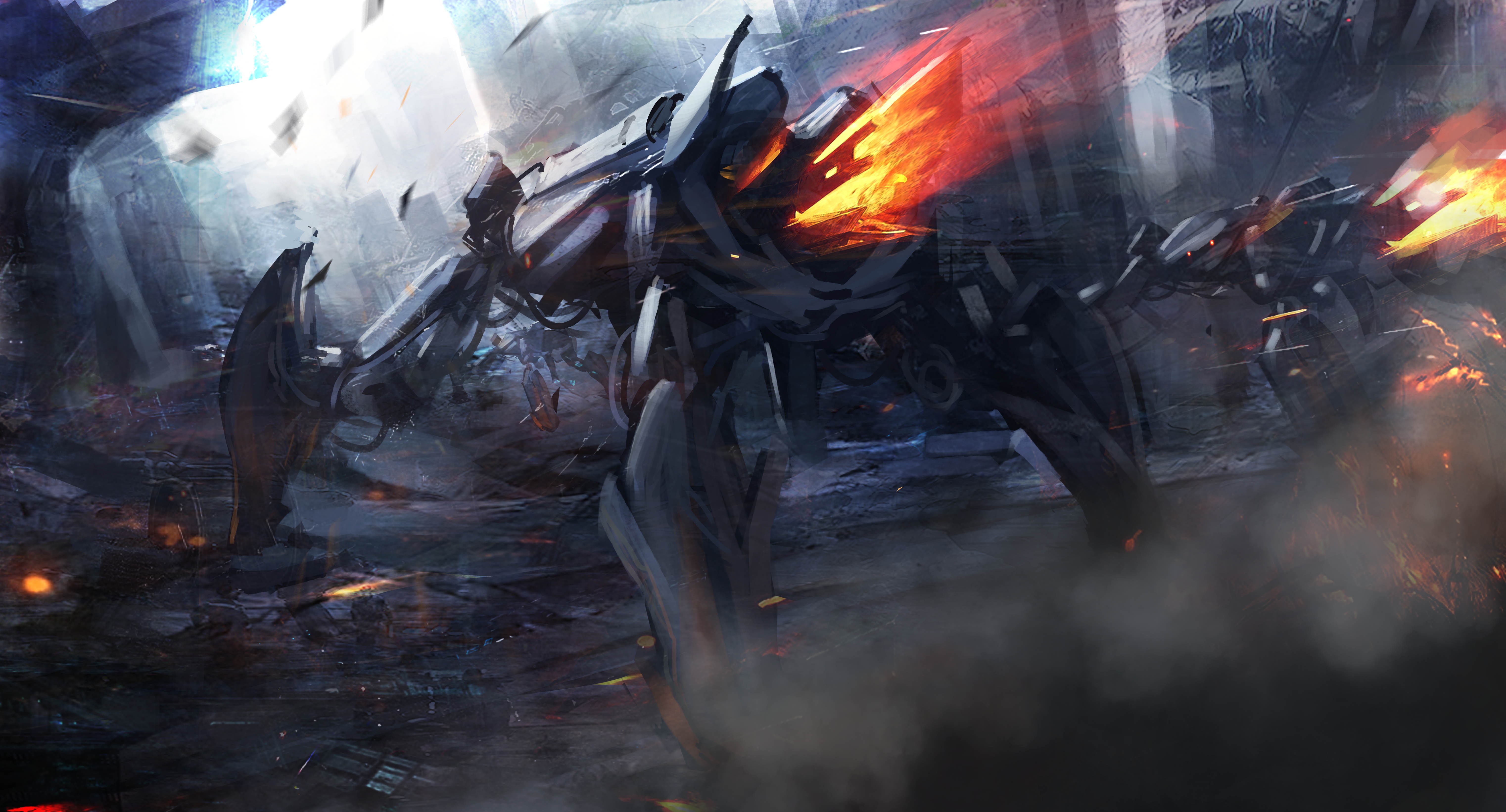 Download Sci Fi Robot 4k Ultra HD Wallpaper