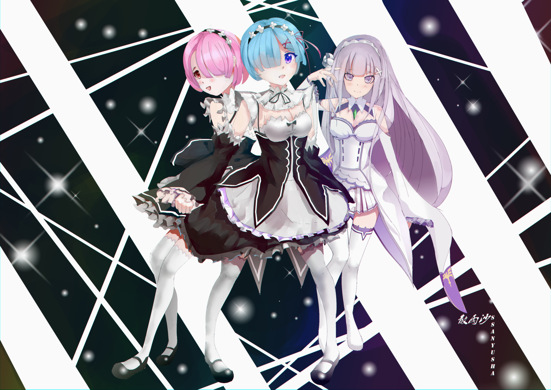 Download Emilia (Re:ZERO) Ram (Re:ZERO) Rem (Re:ZERO) Anime Re:Zero ...