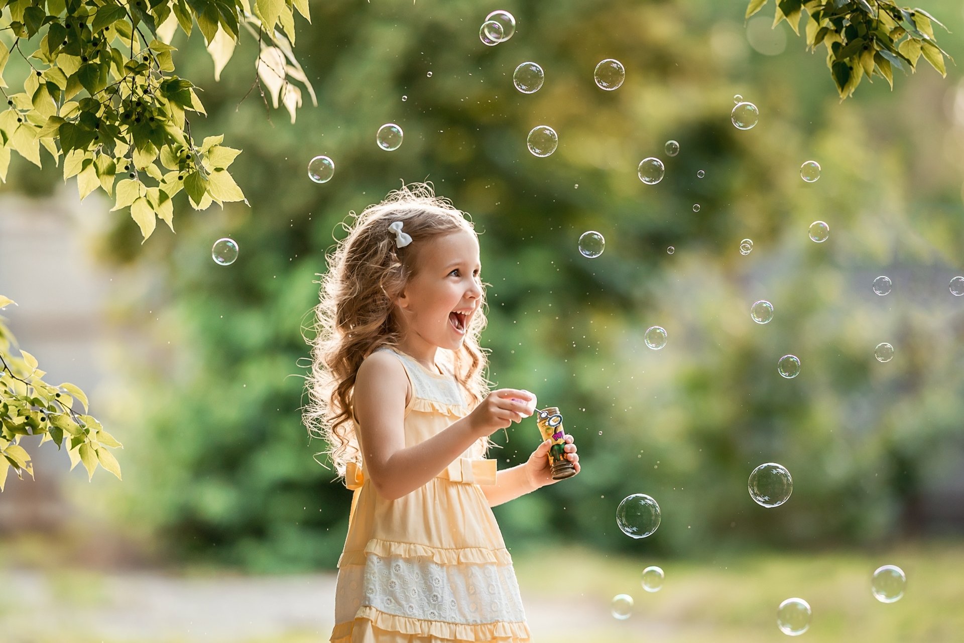 Download Depth Of Field Blonde Bubble Little Girl Photography Child HD ...