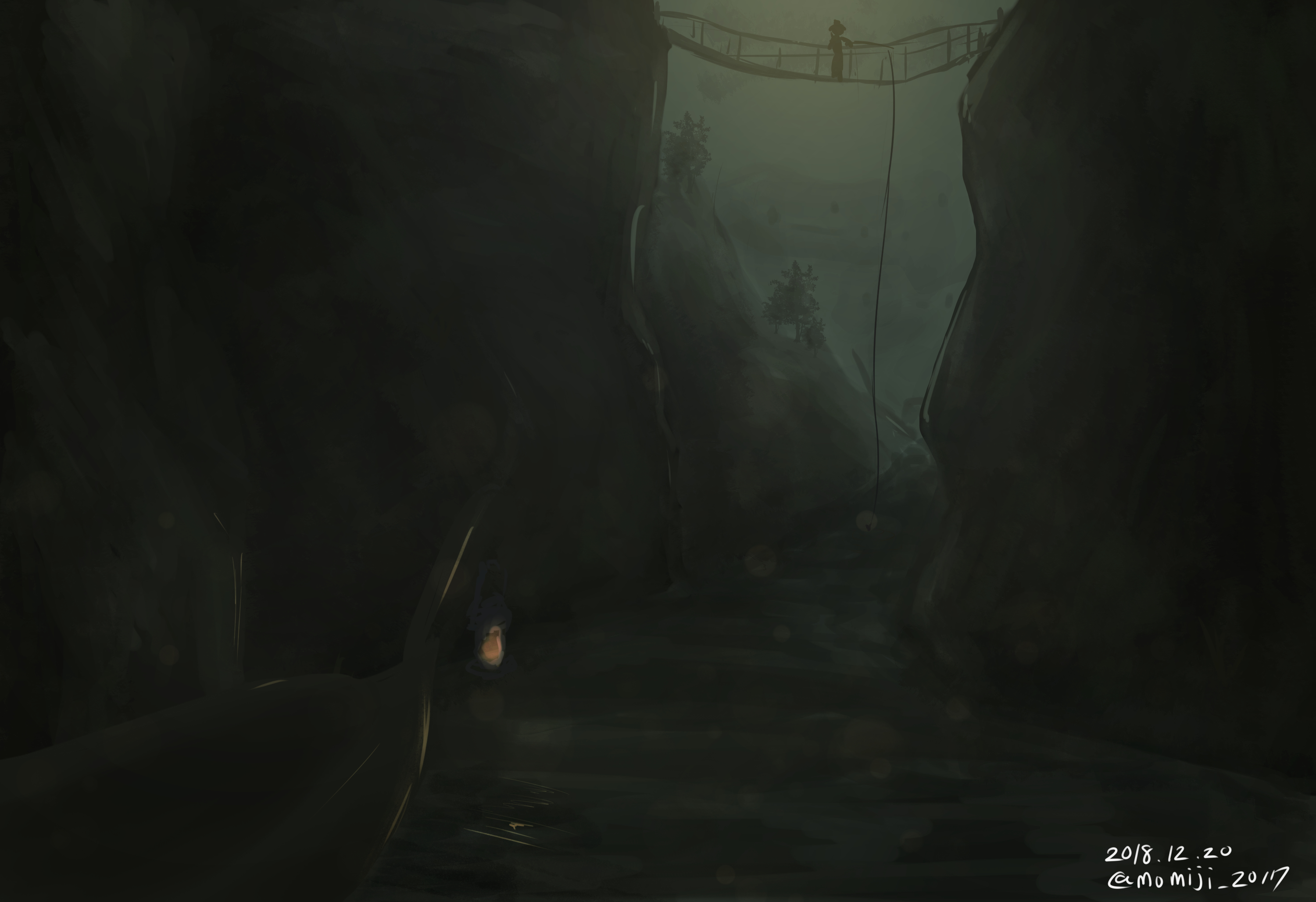 Download Bridge Anime Original HD Wallpaper by 葉山 しぐれ