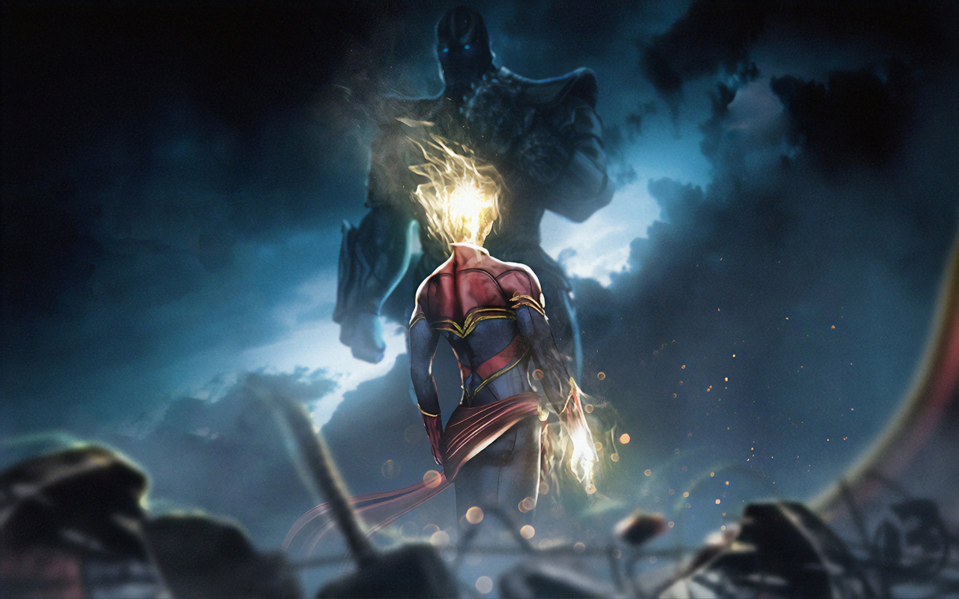 Download Thanos Comic Captain Marvel HD Wallpaper by BossLogic