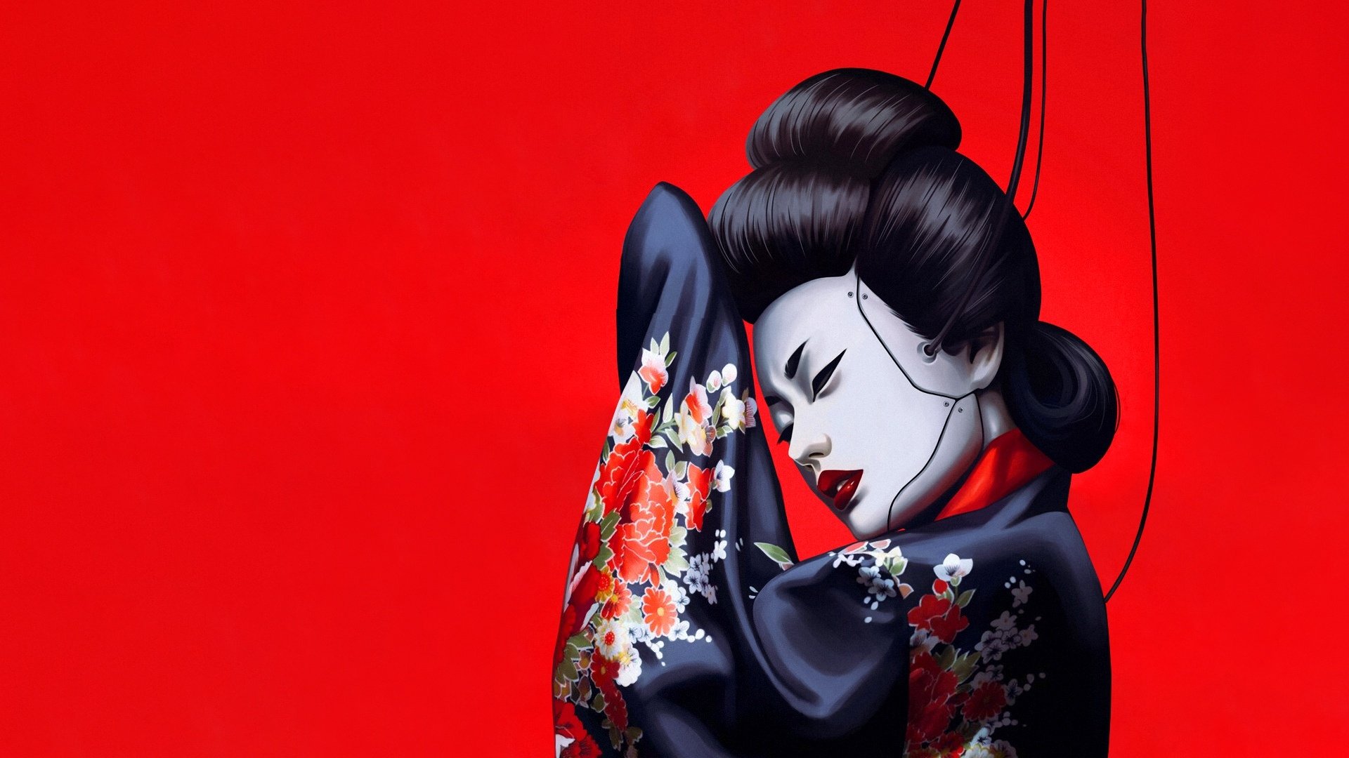 Download Geisha Sci Fi Cyborg HD Wallpaper