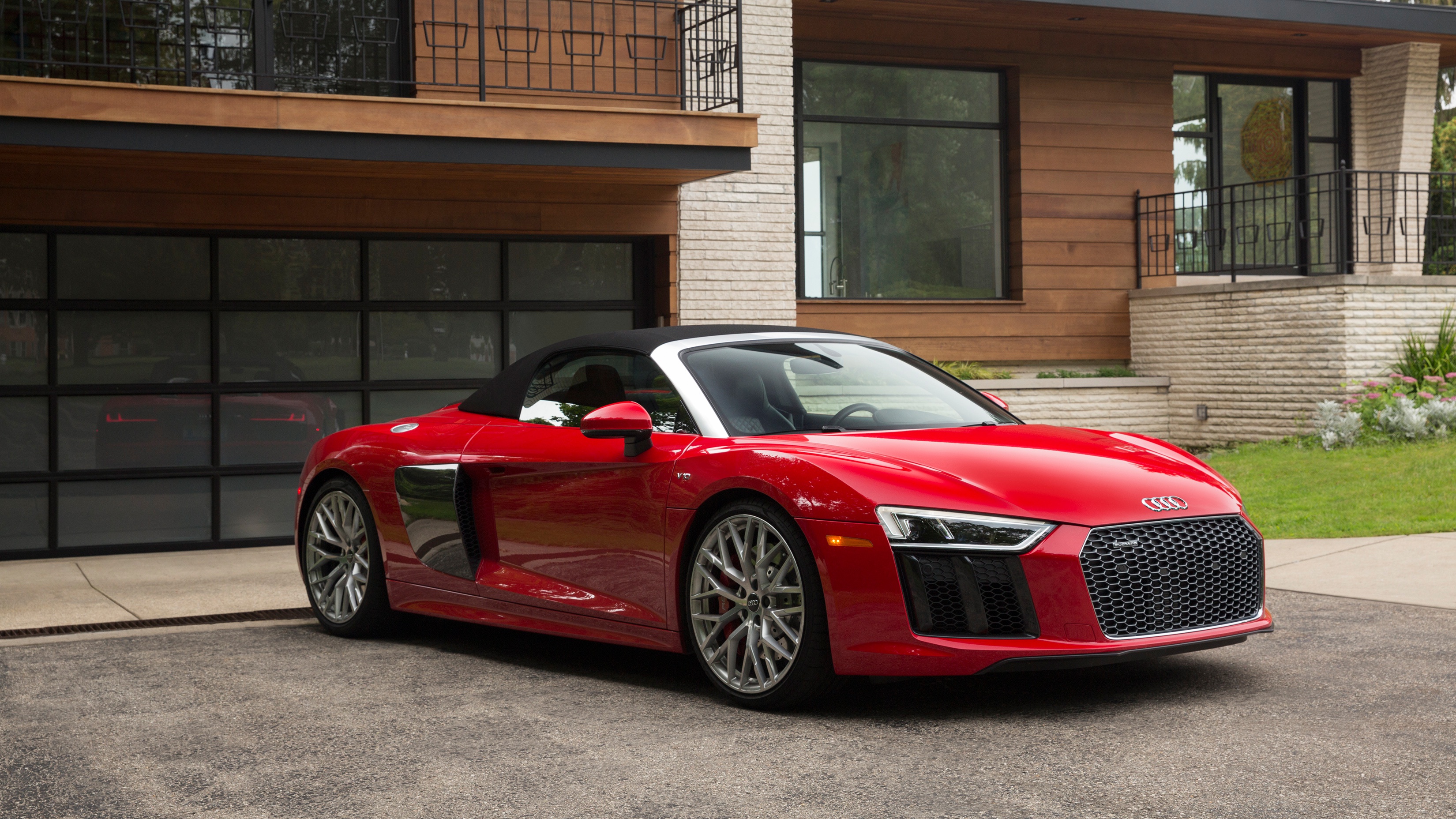 Download Supercar Car Audi Audi R8 Vehicle Audi R8 V10 HD Wallpaper