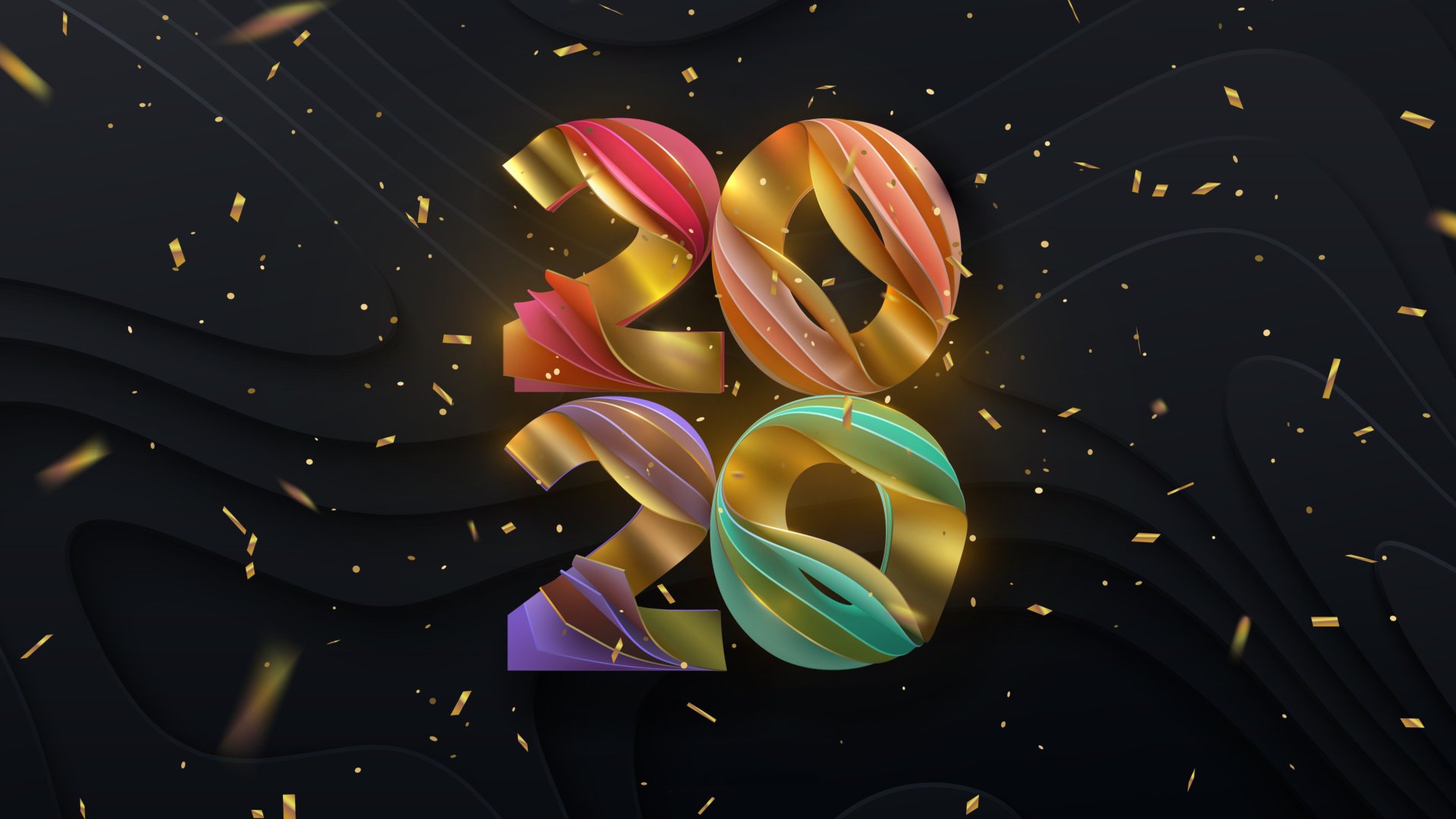 Download Colors New Year Holiday New Year 2020 4k Ultra HD Wallpaper ...