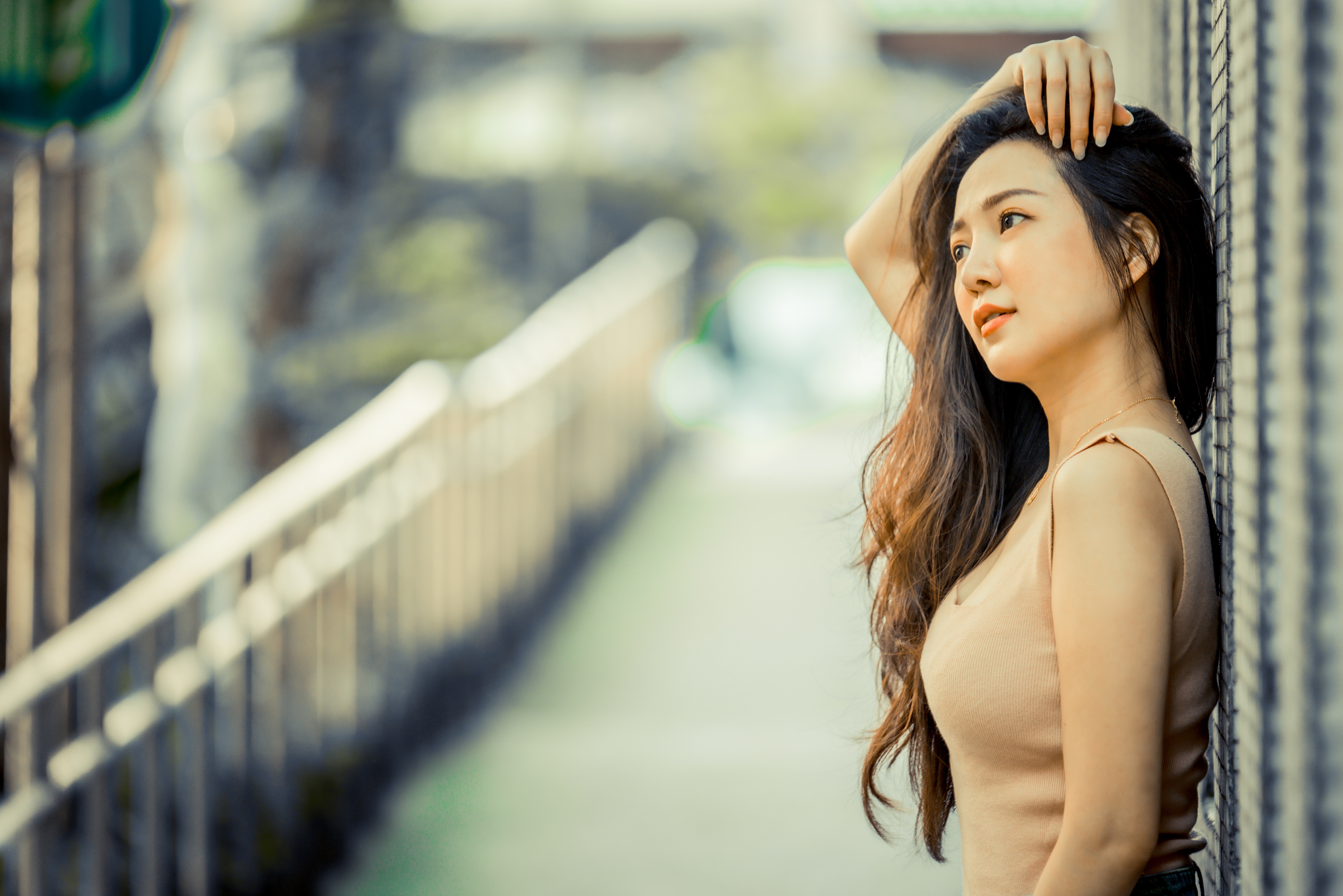Download Long Hair Brunette Depth Of Field Model Woman Asian 4k Ultra ...