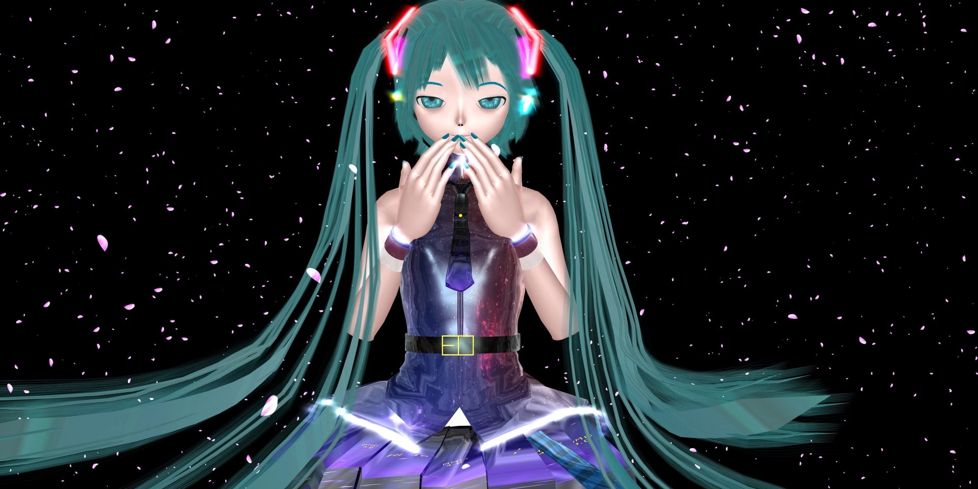 Hatsune Miku - Realistic 2 by RL-16 Project | 3840x1920 | Wallpaper Abyss