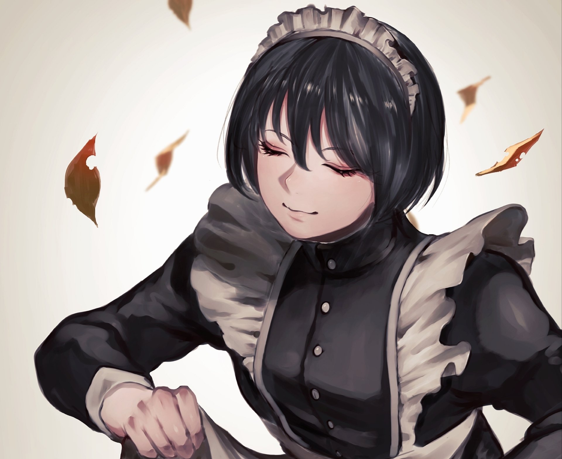 Download Maid Anime Original HD Wallpaper by IBUO