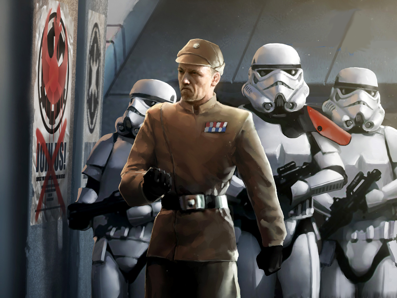 Epic Star Wars HD Wallpaper: Sci-Fi Stormtrooper Command in Action