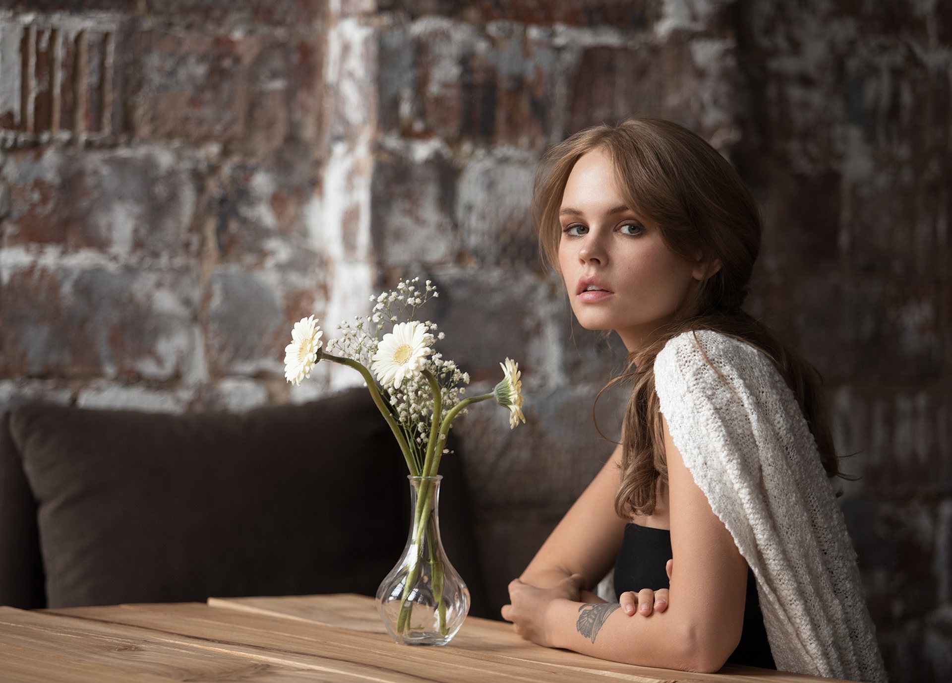 Download Tattoo Brunette Russian Model Woman Anastasiya Scheglova Hd