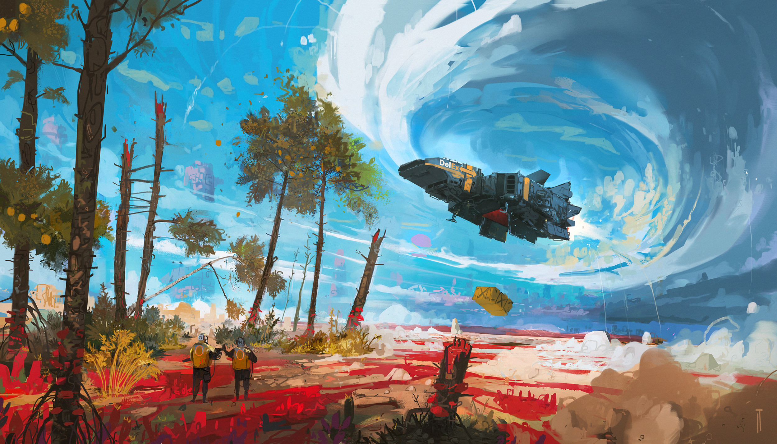 Download Sci Fi Spaceship HD Wallpaper by Ismail Inceoglu