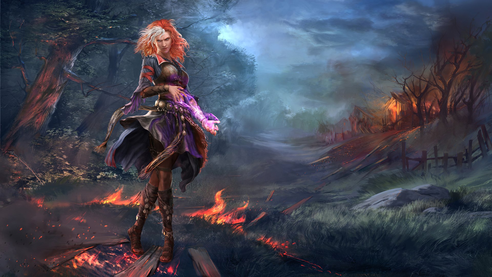 Download Fire Video Game Divinity: Original Sin II 4k Ultra HD Wallpaper
