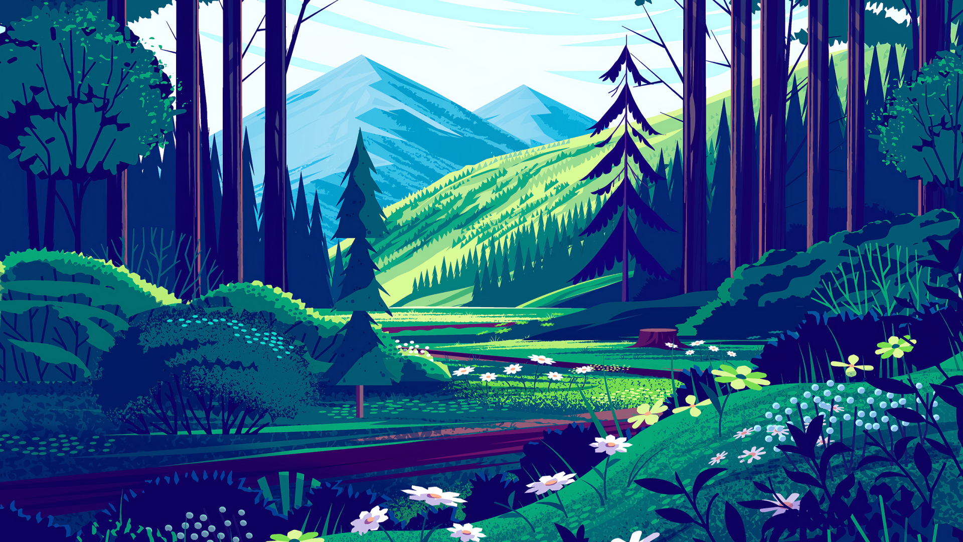Artistic Forest Escape: HD Nature Wallpaper by Matt Carlson
