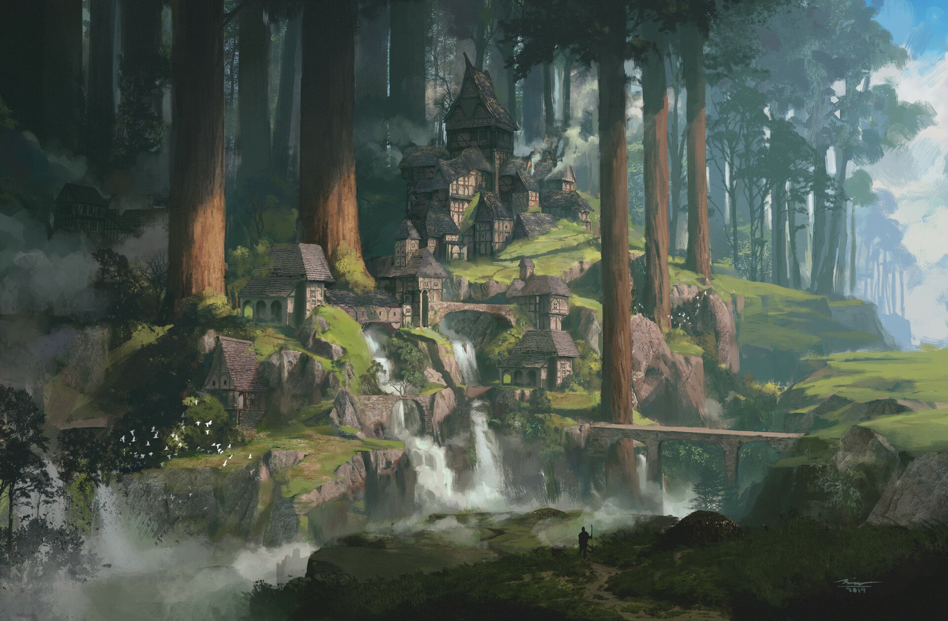 Enchanted Forest City HD Wallpaper by Sina Abbasnia