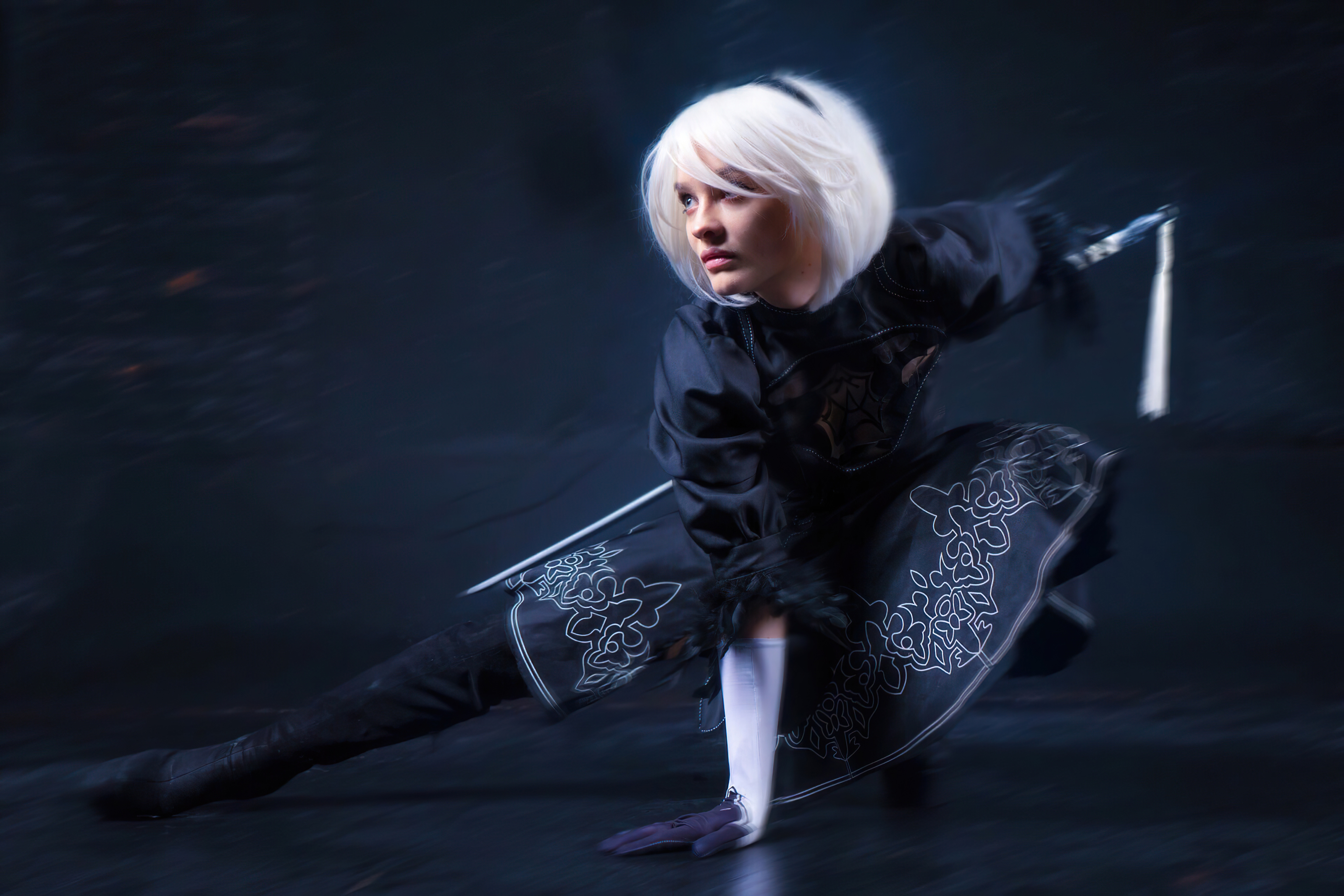 Download White Hair Short Hair YoRHa No.2 Type B NieR: Automata Woman ...