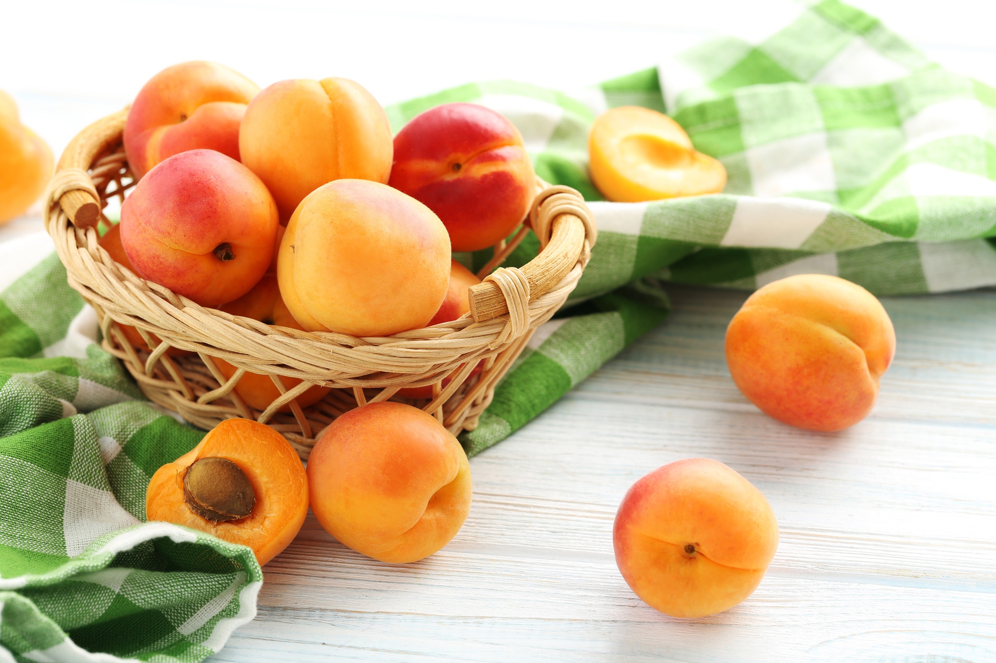 Download Still Life Basket Fruit Food Apricot HD Wallpaper