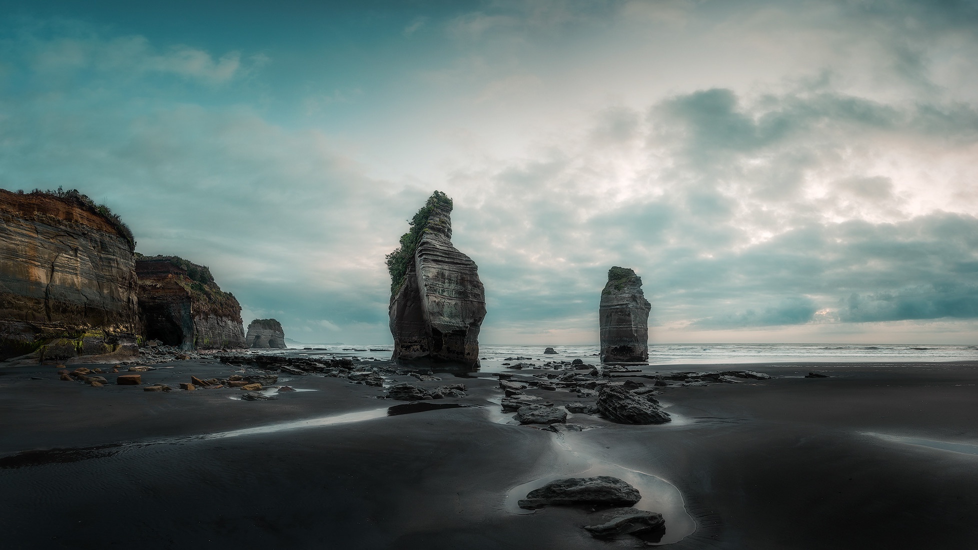 Download Horizon Nature New Zealand Beach HD Wallpaper