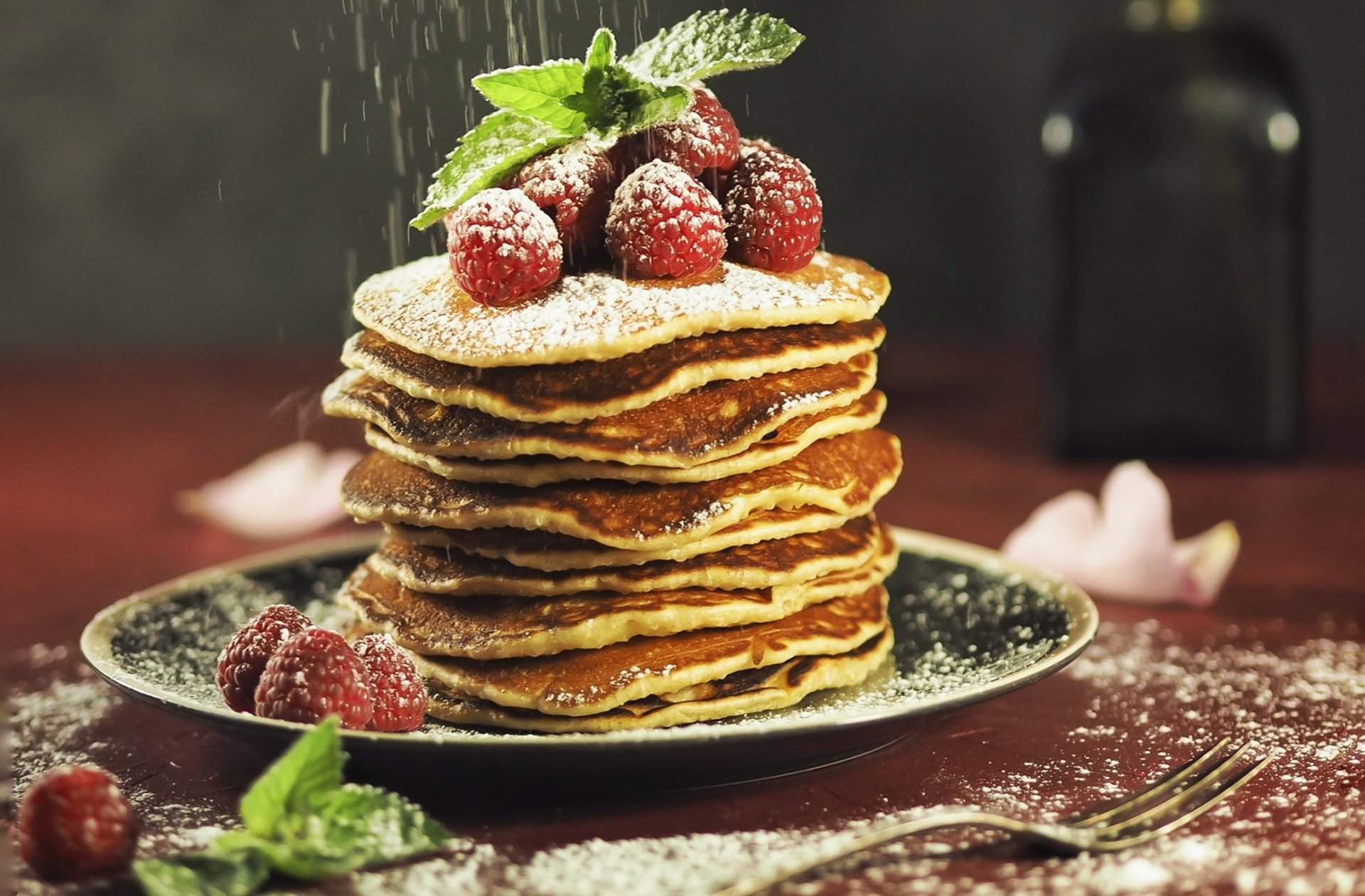 Download Still Life Breakfast Raspberry Food Pancake HD Wallpaper