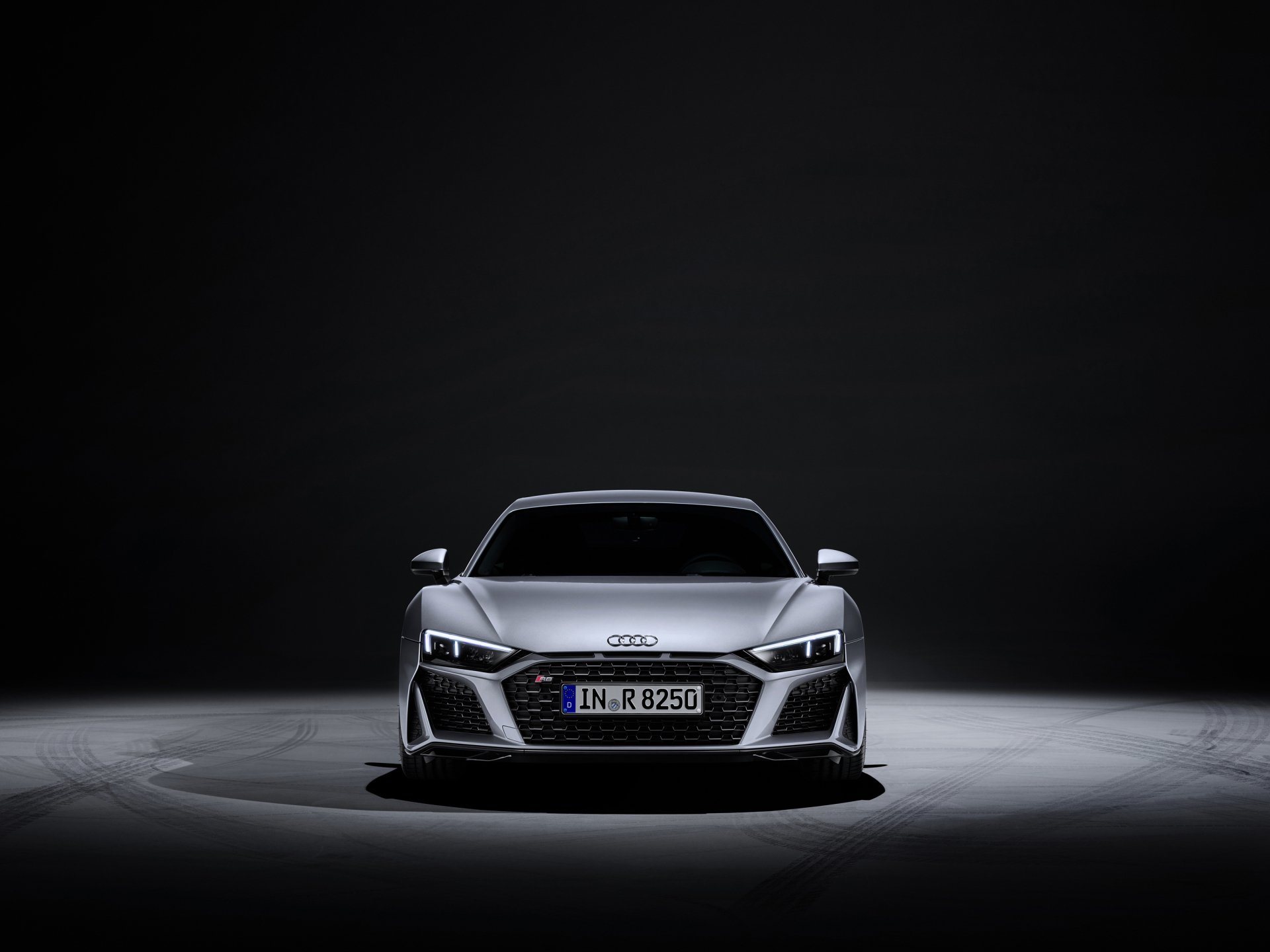 Download Supercar Silver Car Car Audi Audi R8 Vehicle Audi R8 V10 HD Wallpaper