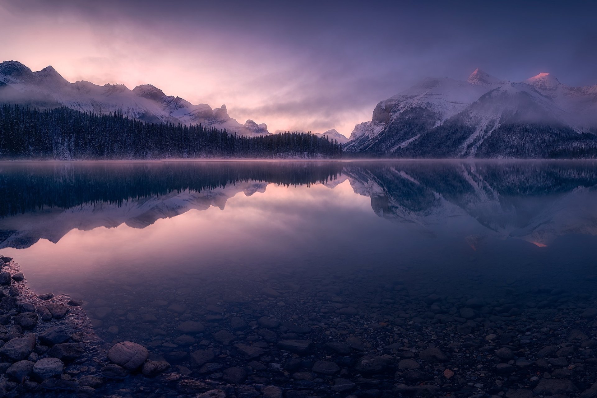 Download Nature Ontario Canada Lake Mountain Reflection HD Wallpaper