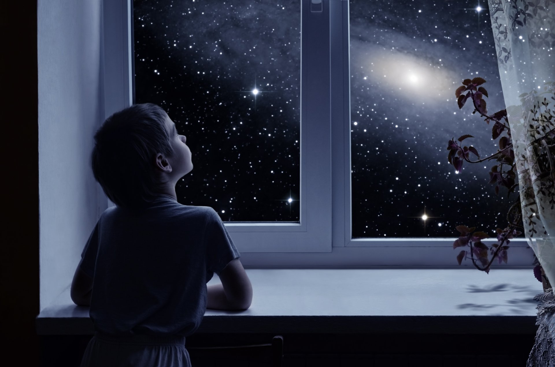 Download Star Window Photography Child HD Wallpaper
