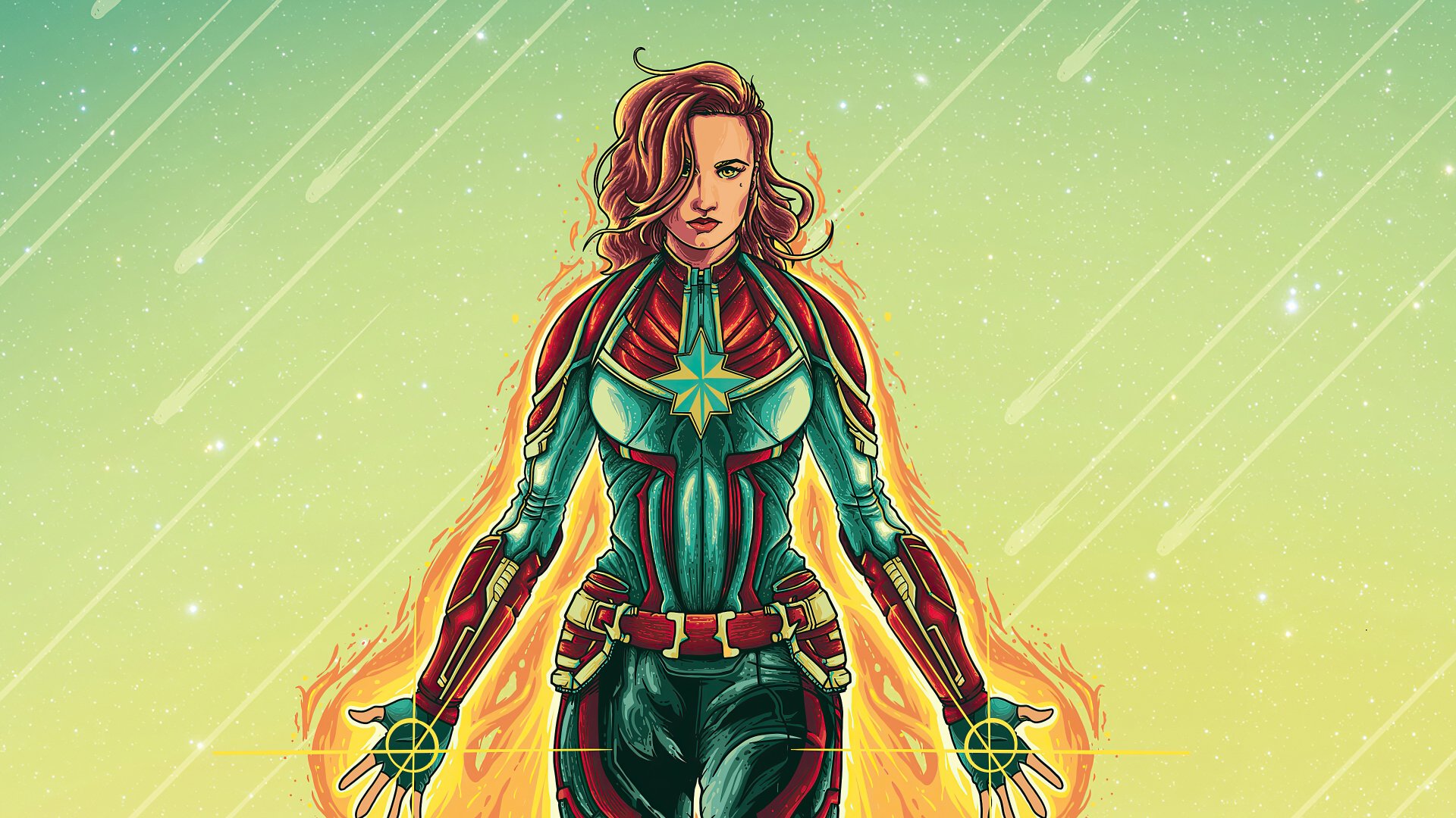 Download Comic Captain Marvel 4k Ultra HD Wallpaper by Logan Carroll