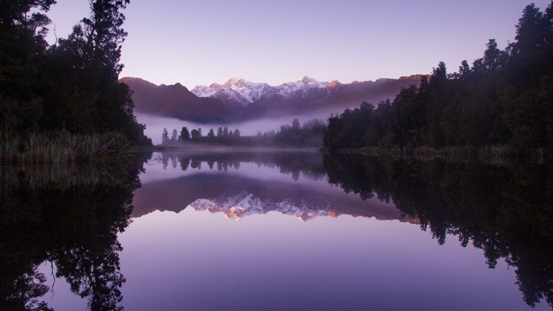 Download New Zealand Landscape Mountain Lake Nature Lake Matheson HD ...