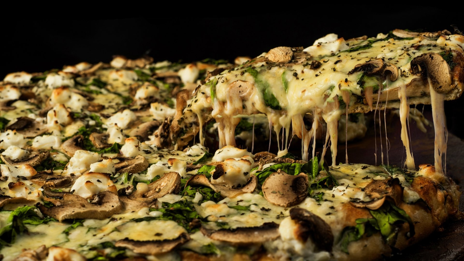 Download Cheese Mushroom Food Pizza 4k Ultra HD Wallpaper | 3840x2160 ...