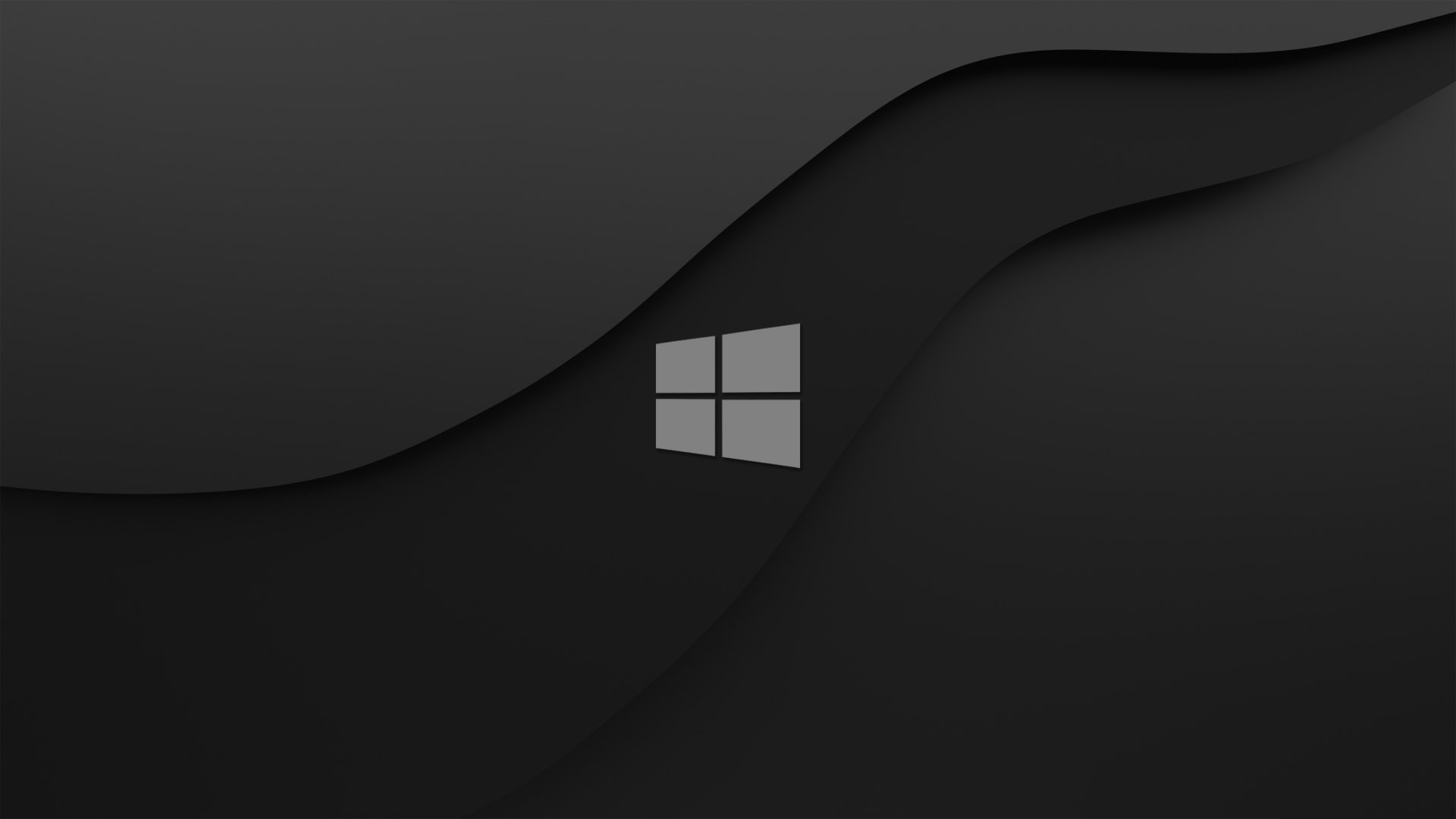Sleek Black Windows Tech Logo HD Wallpaper