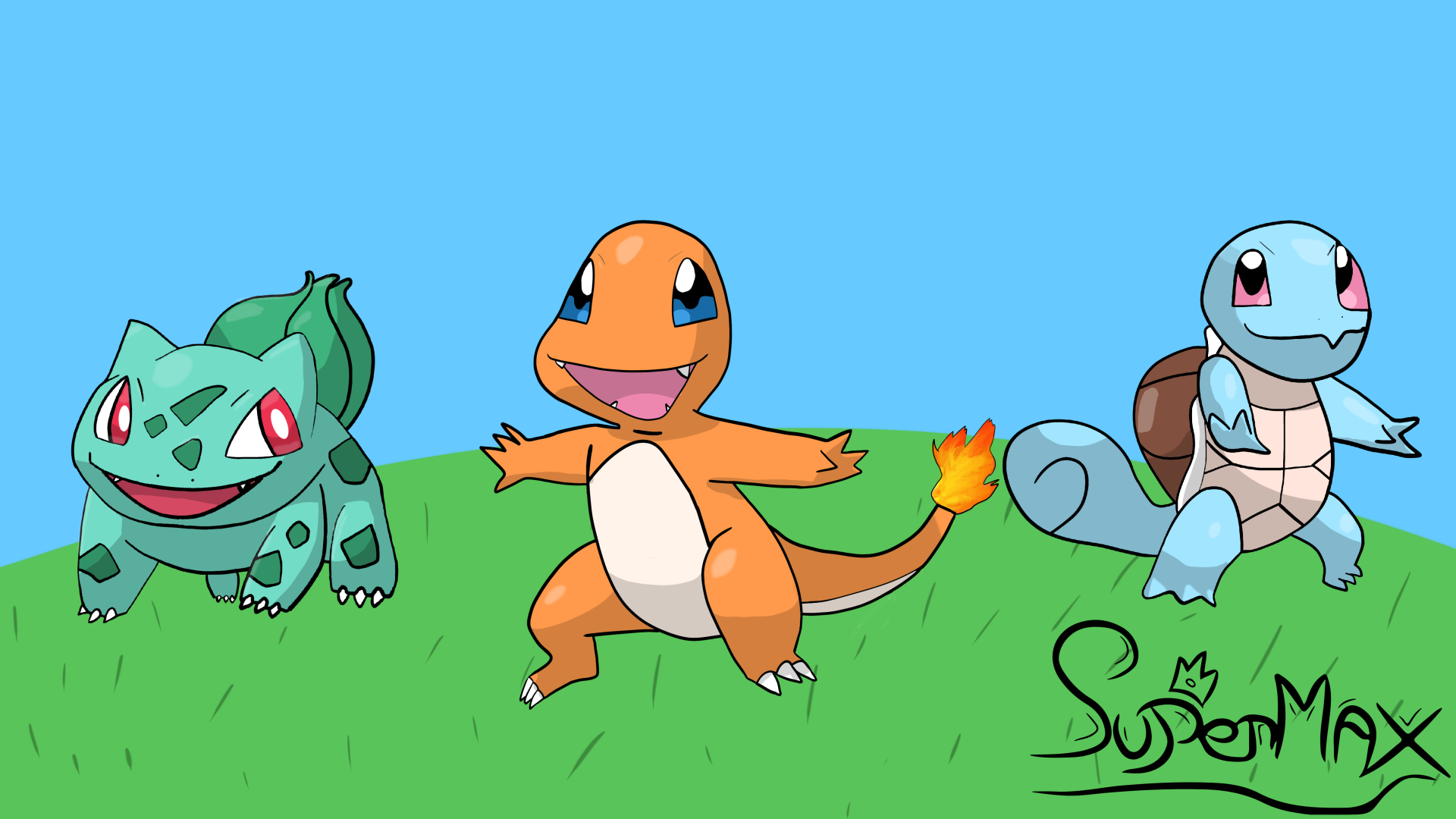 Pokémon 1 Generation (Beginner Drawing) by SuperMax_8