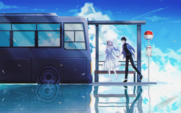 Anime City Cat at Bus Stop - HD Wallpaper by Rico De Zoysa