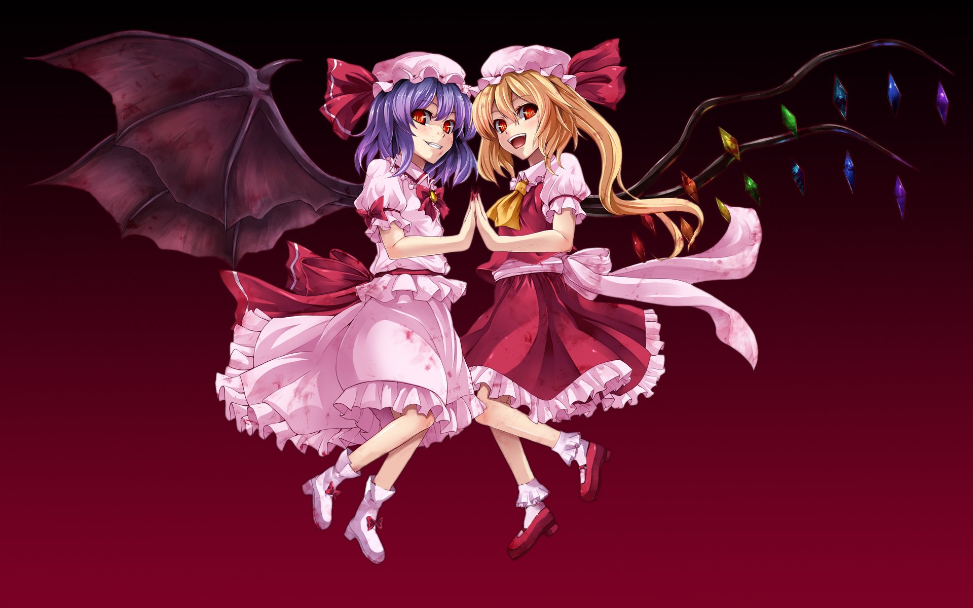 Download Remilia Scarlet Flandre Scarlet Anime Touhou HD Wallpaper