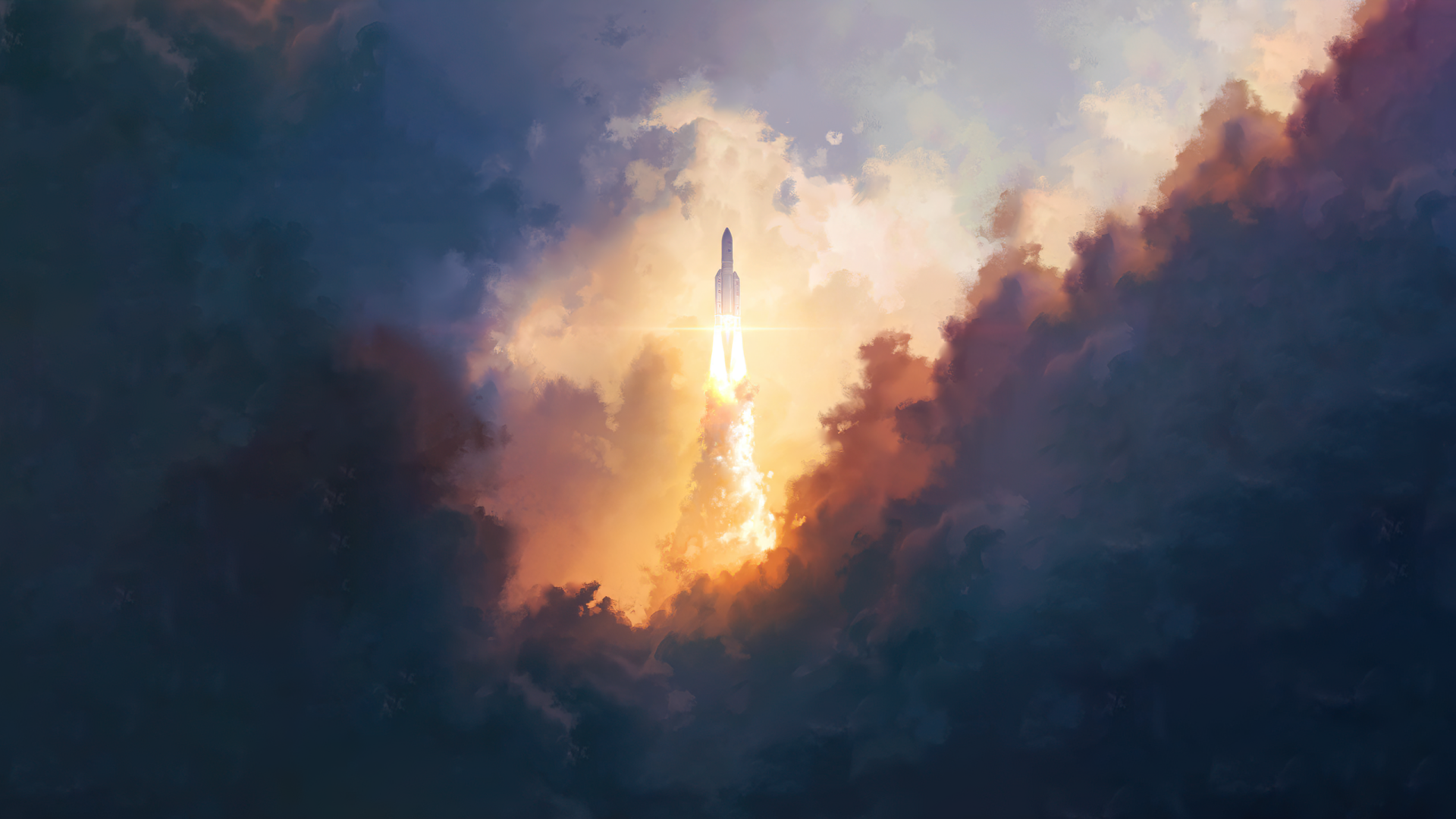 Ariane 5 Rocket Soars into the Sky – Stunning HD Wallpaper by Sylvain ...