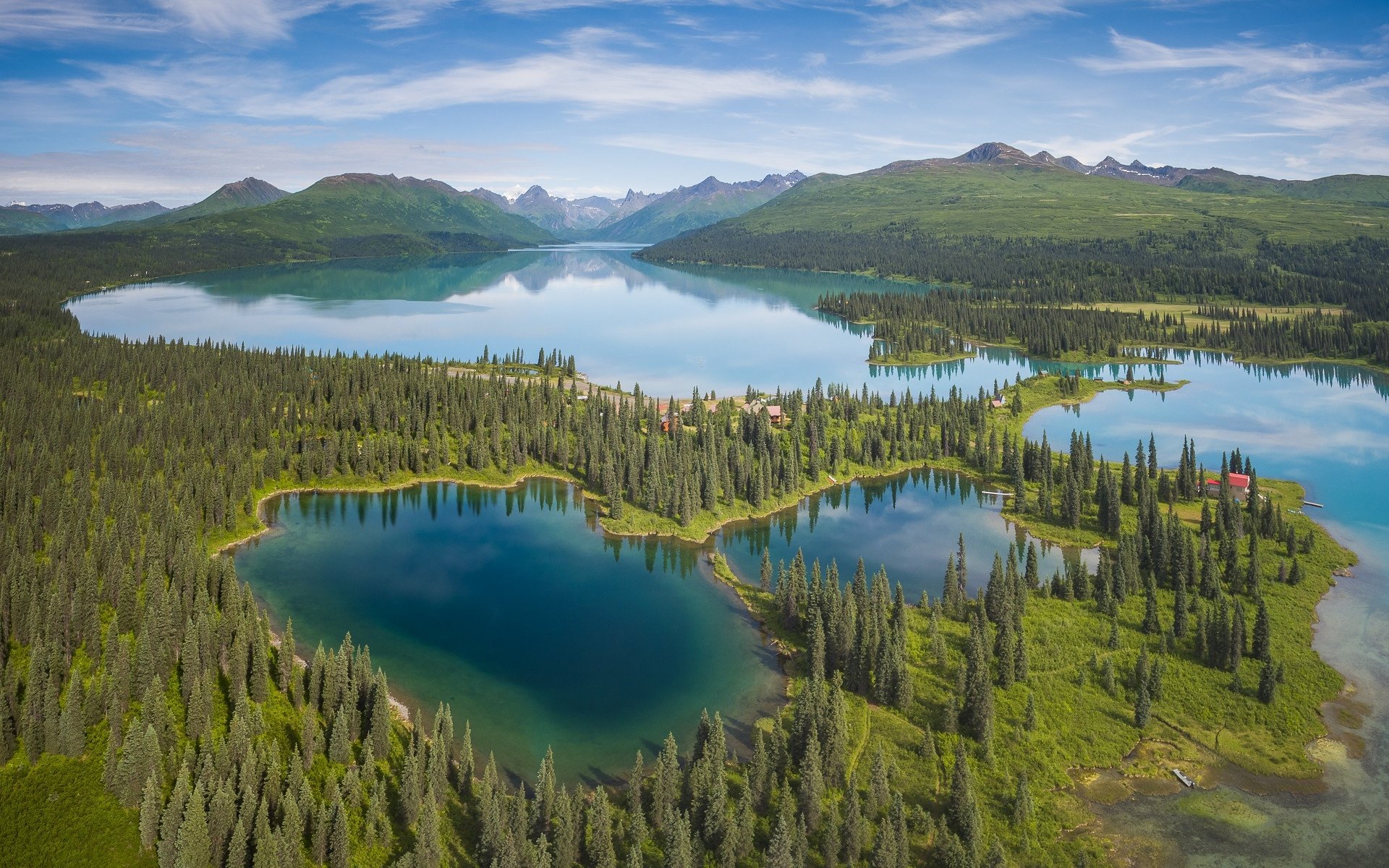 Download Panorama Alaska Lake Mountain Forest Photography Aerial HD ...