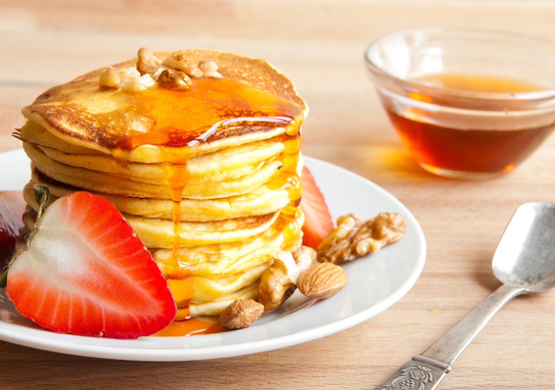 Download Breakfast Still Life Food Pancake 4k Ultra HD Wallpaper