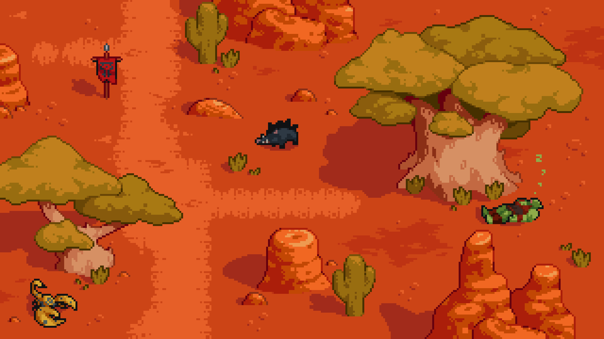 HD Artistic Pixel Art: Desert Quest Landscape