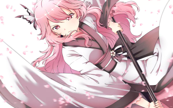 Yuyuko's Butterfly Dance - Touhou HD Wallpaper by Kujira Kousen