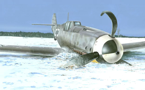 HD Wallpaper of the Iconic Messerschmitt Bf 109 in Action