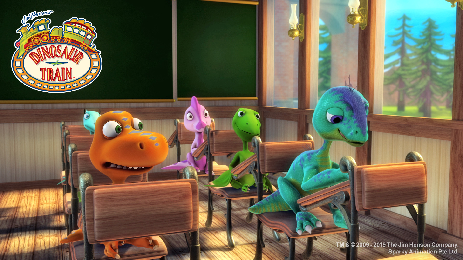 Dinosaur Train HD Wallpaper - Animated Classroom Scene