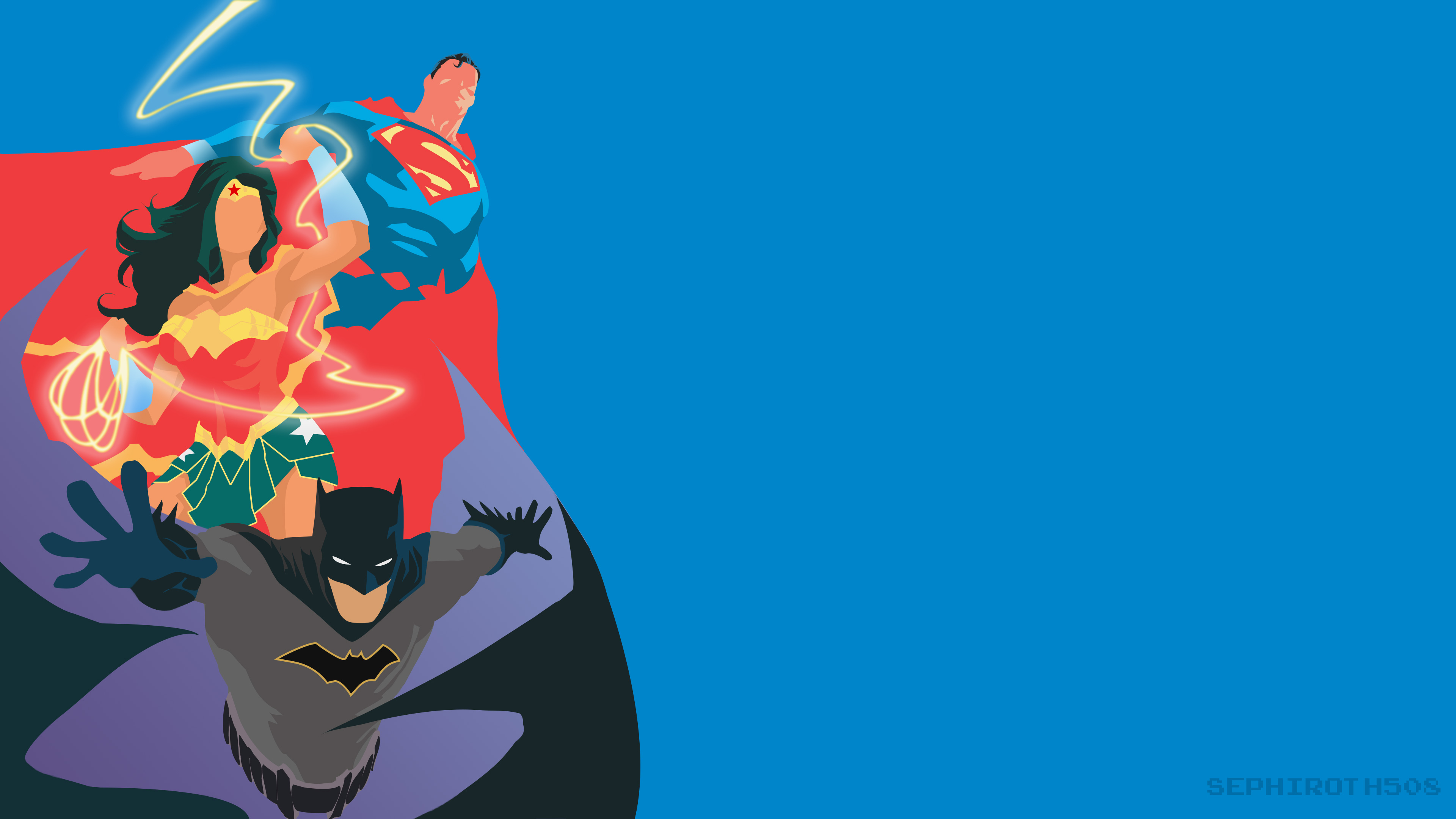 Download DC Comics Wonder Woman Superman Batman Comic Trinity 4k Ultra HD Wallpaper