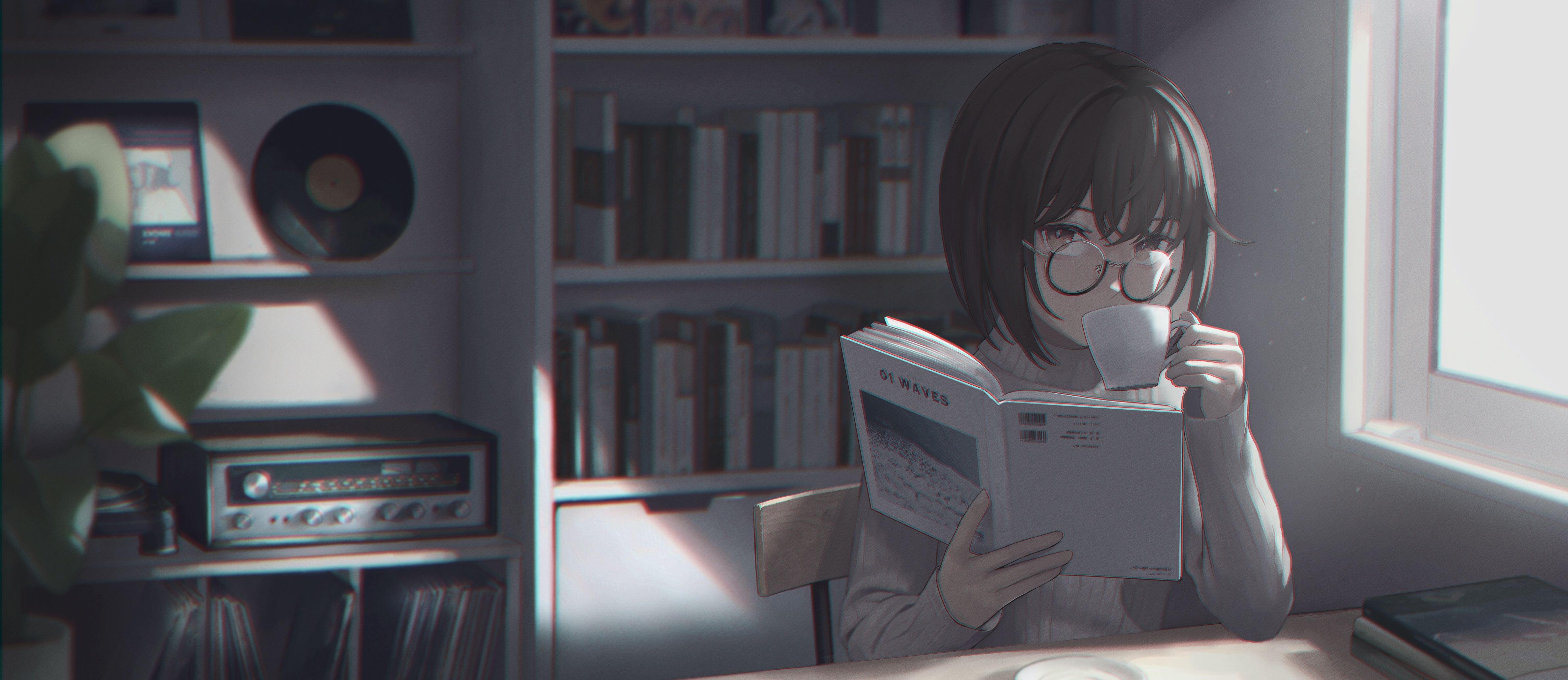 Girl Studying Anime