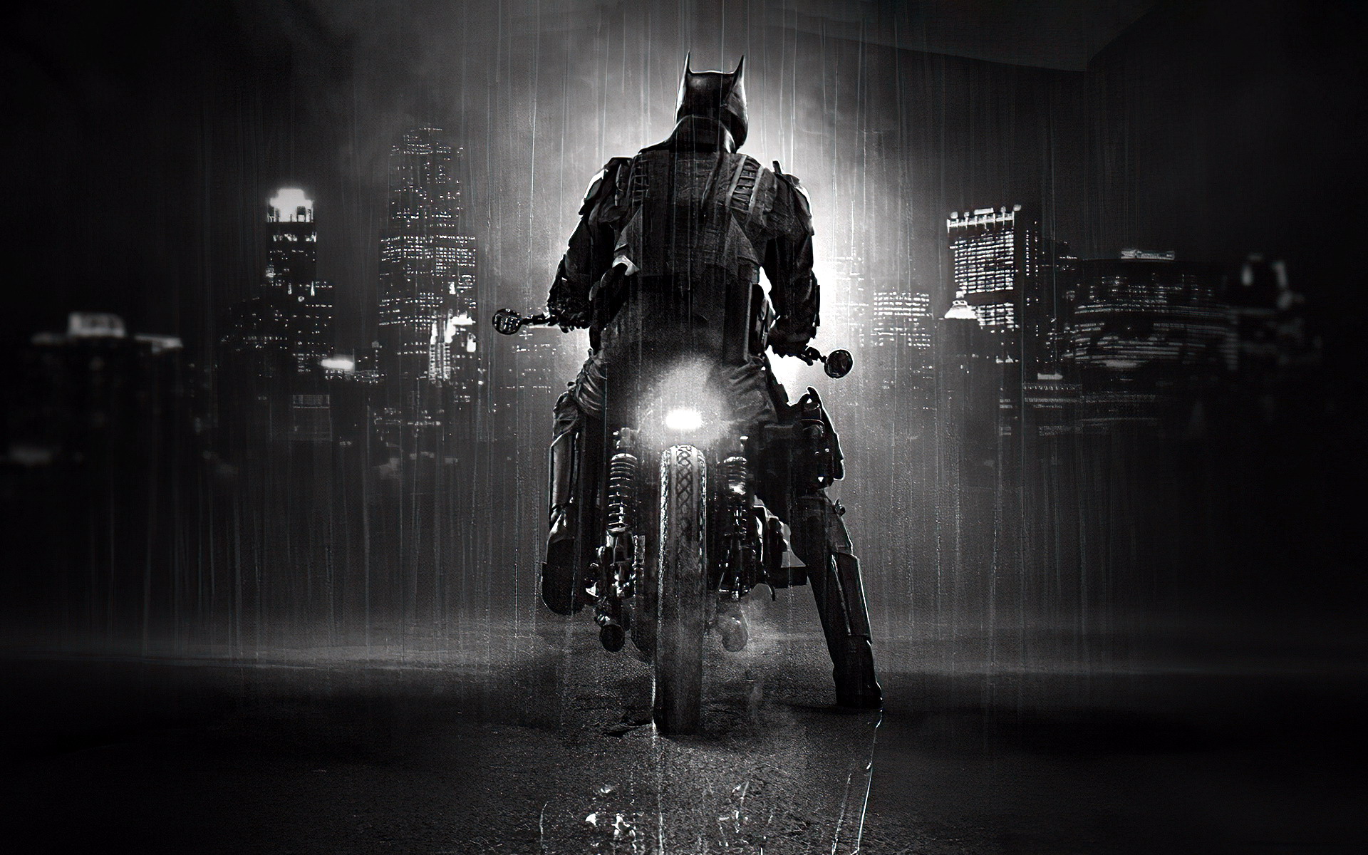 The Batman HD Wallpaper: Dark Knight Rides Through Gotham Night