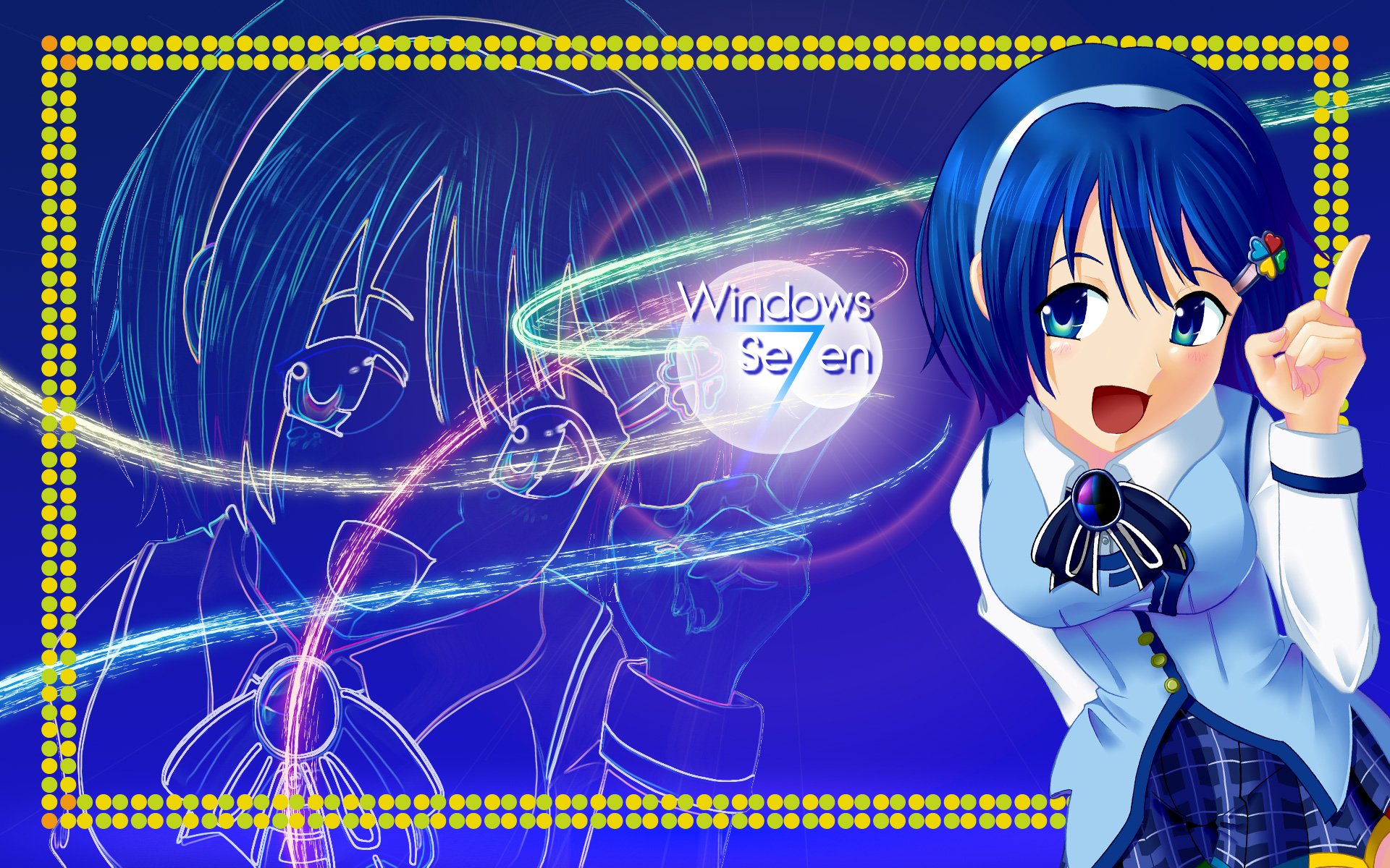 Anime OS-tan HD Wallpaper: Vibrant Windows Seven Theme